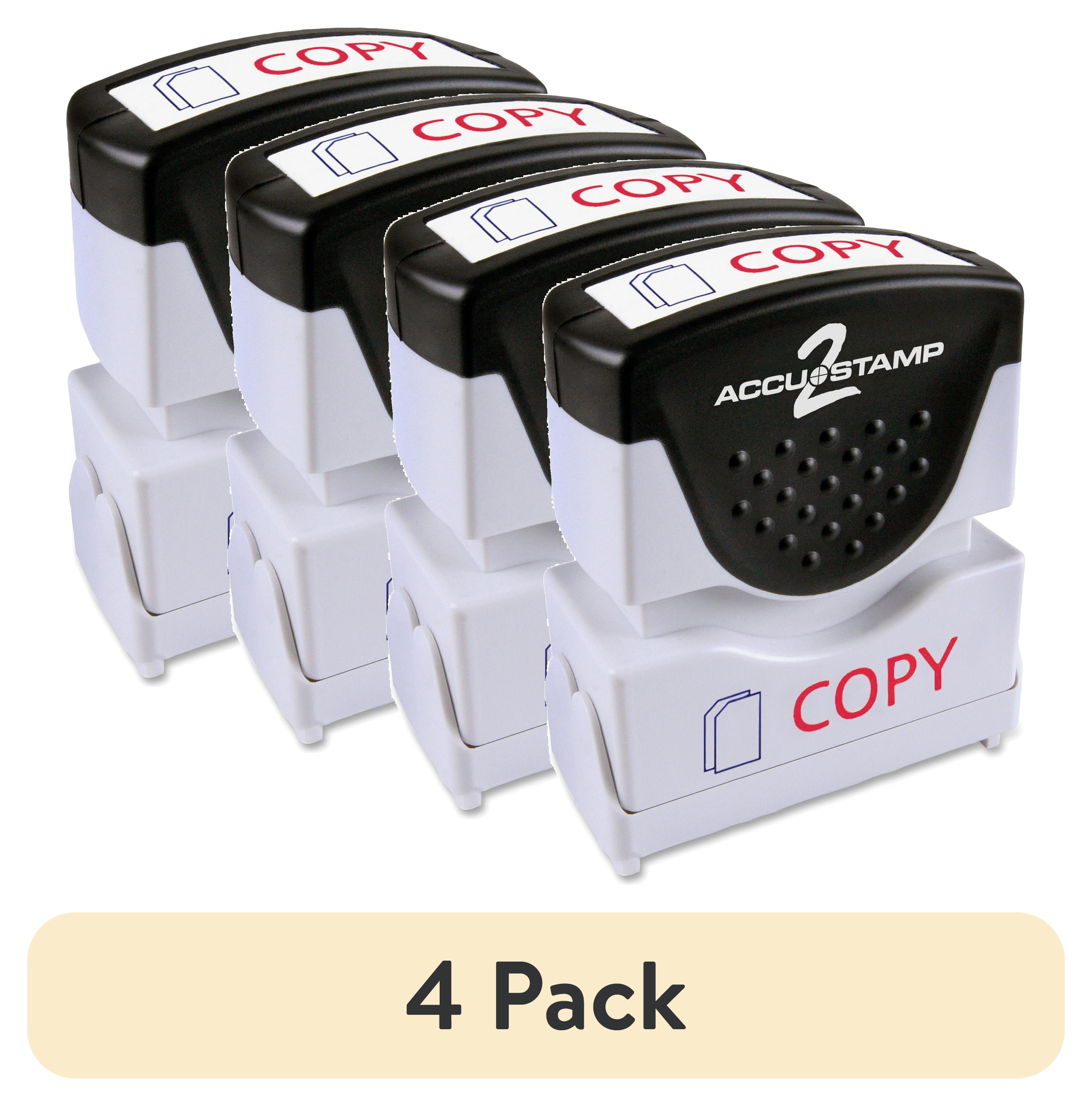 (4 pack) COSCO, COS035532, 2-Color Shutter Stamp with Microban, 1 Each ...