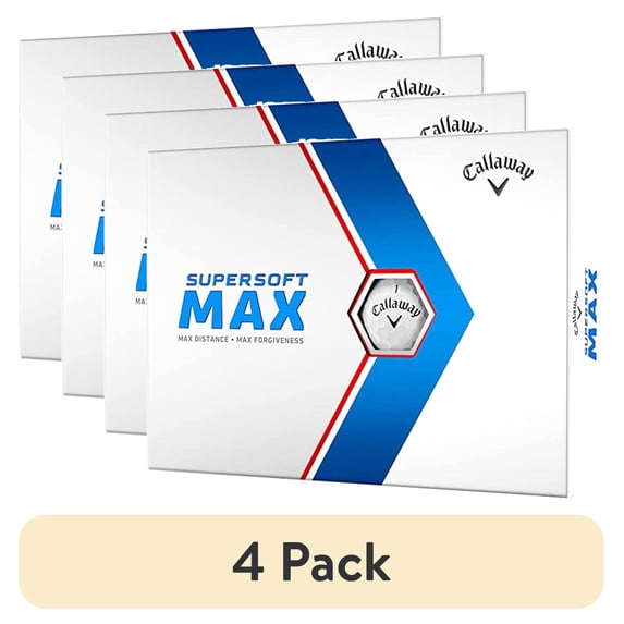 (4 pack) Callaway Golf 2023 SuperSoft MAX Golf Balls 12-pack, White ...