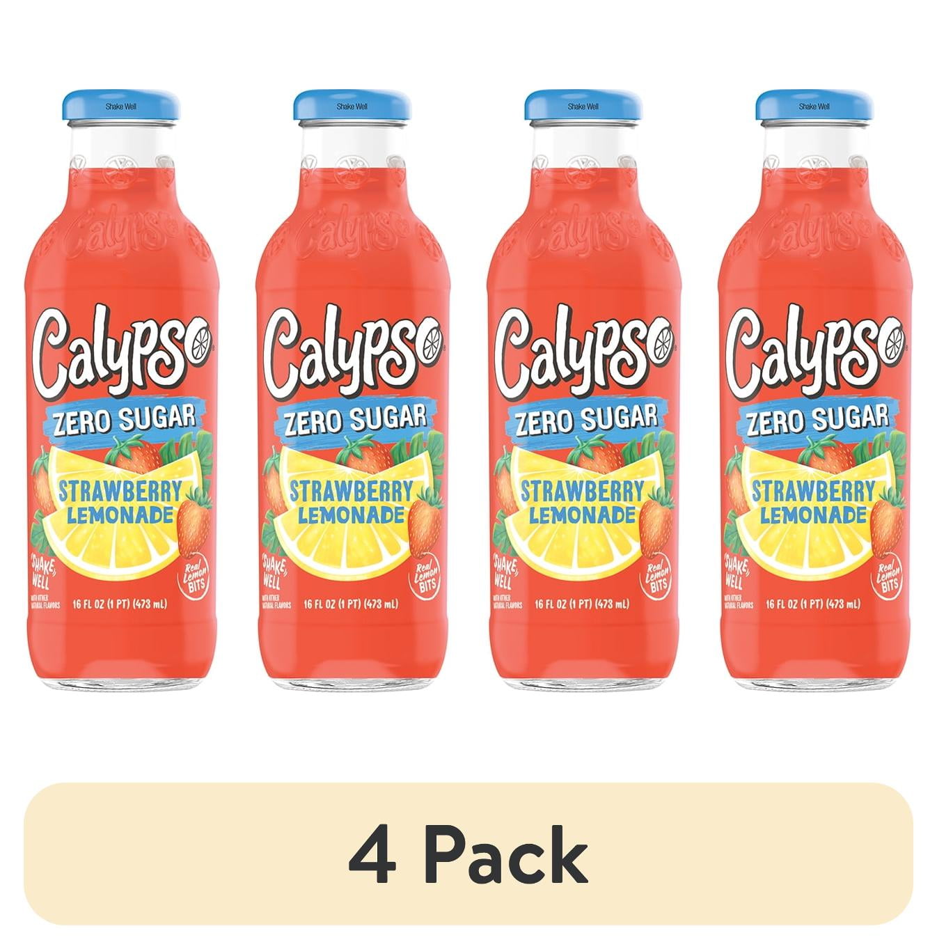 (4 pack) Calypso Strawberry Zero Sugar Lemonade 16FlOz - Walmart.com