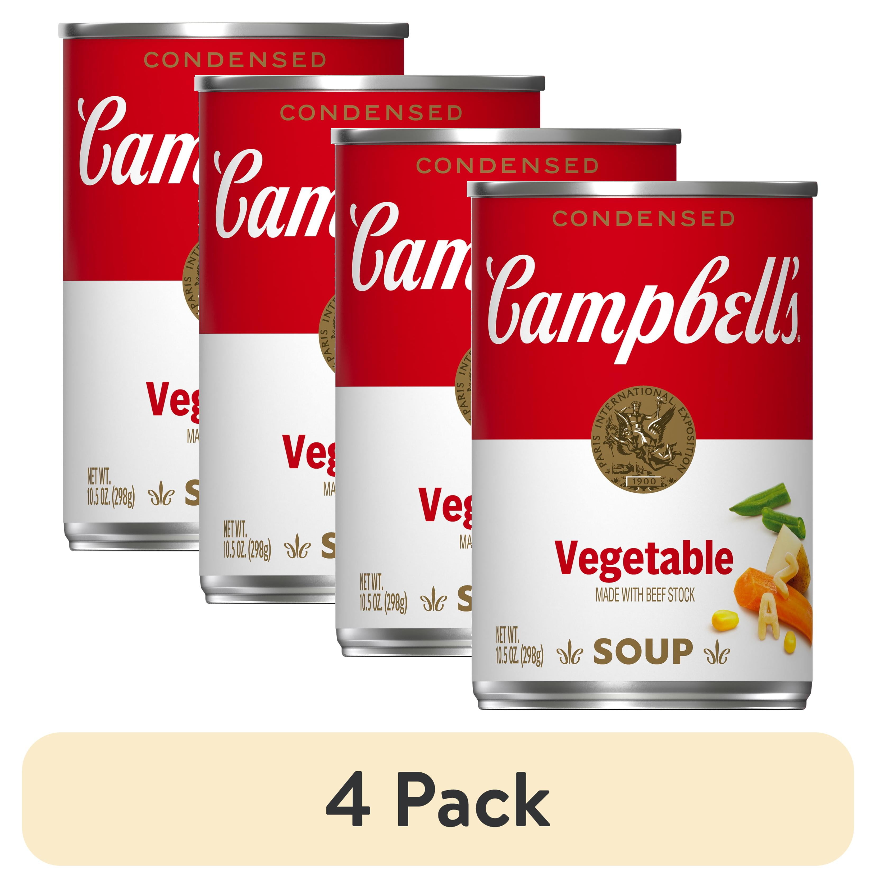 (4 pack) Campbell's Condensed Vegetable Soup with Beef Stock, 10.5 oz ...