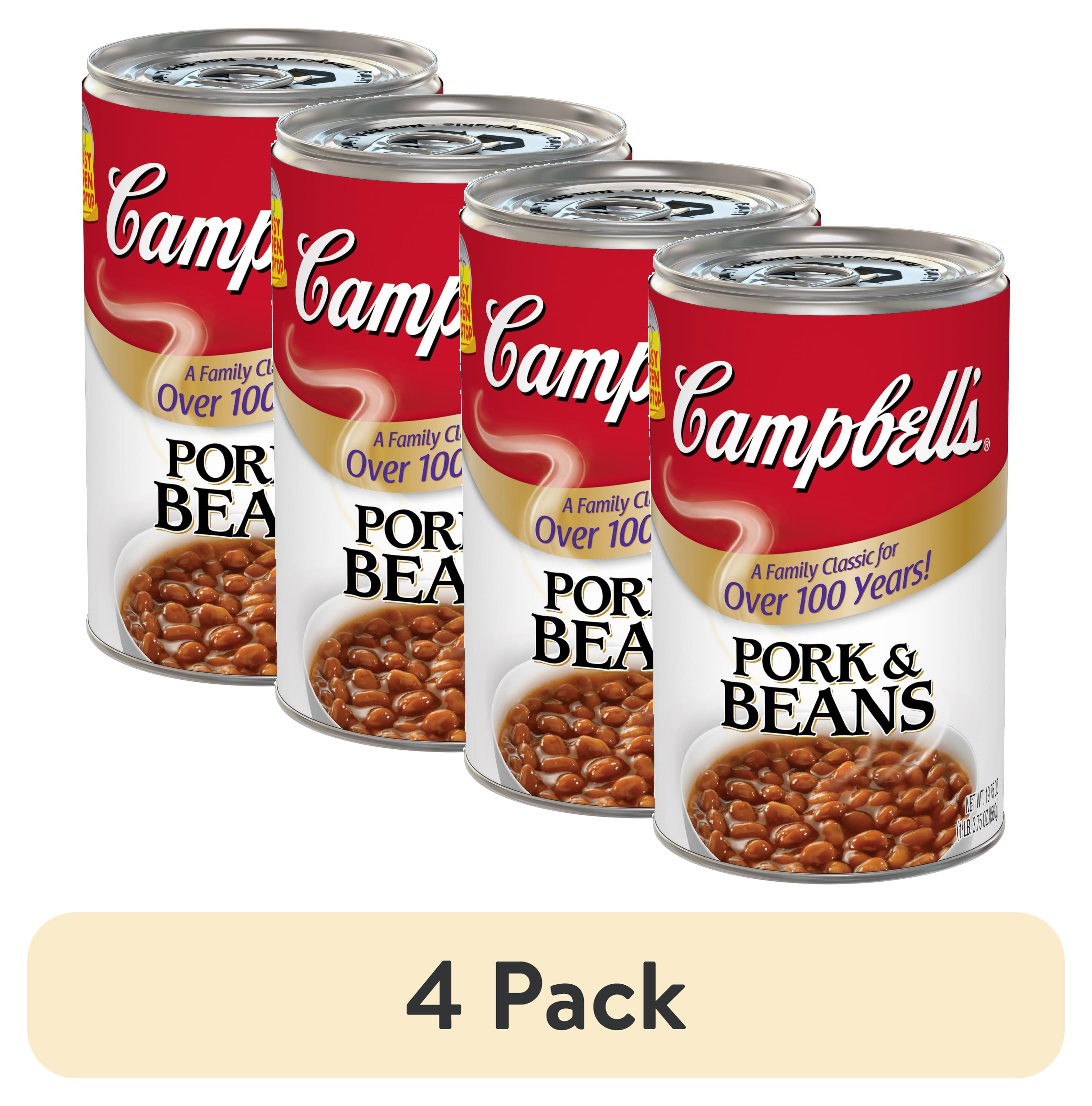 (4 pack) Campbell's Pork and Beans, 19.75 oz Can - Walmart.com