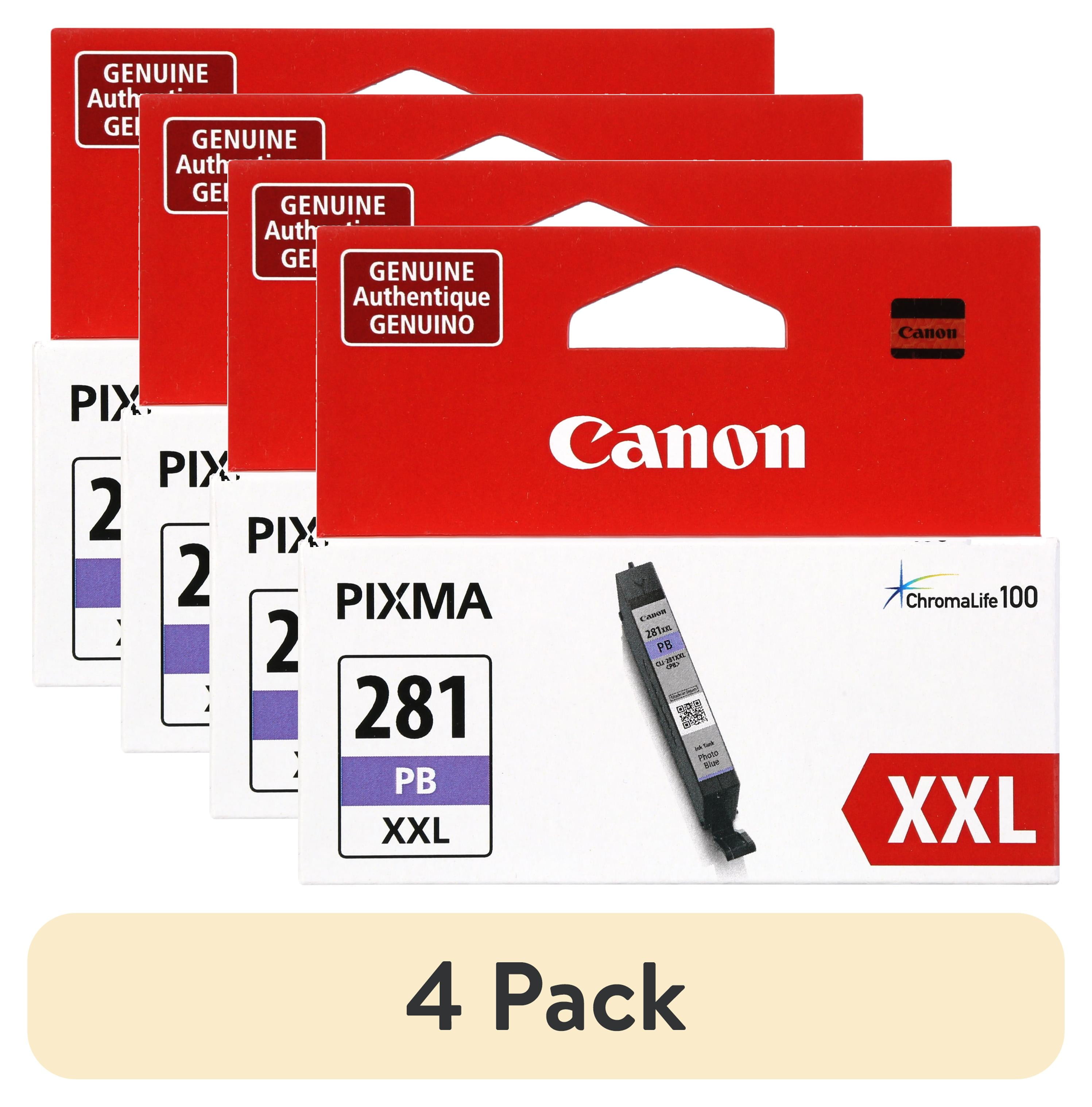 (4 pack) Canon CLI-281 XXL Black Ink Tank, 1 Each (CNMCLI281XXLPBL ...