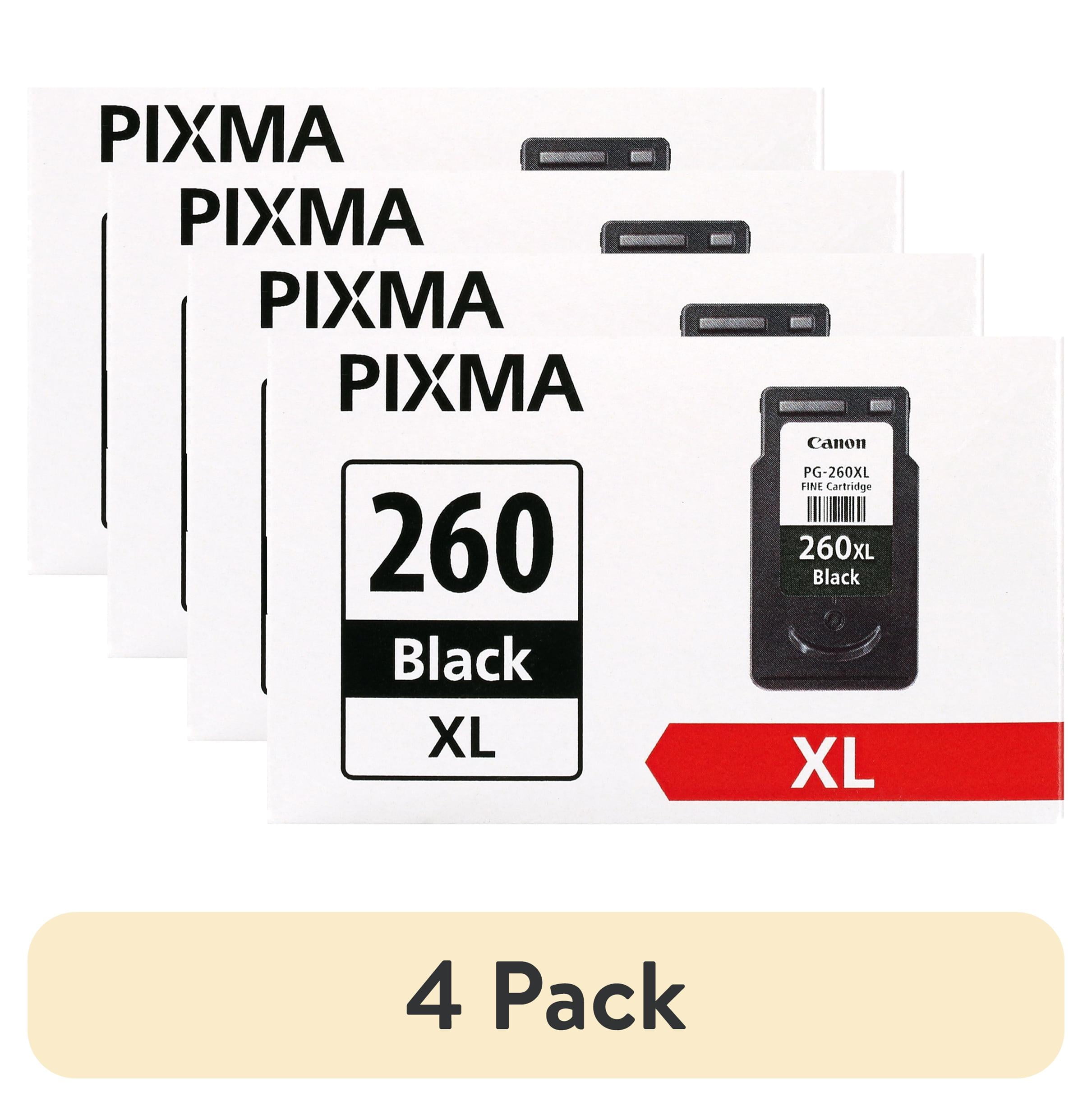 (4 pack) Canon PG-260 XL Black Ink Cartridge - Walmart Business Supplies