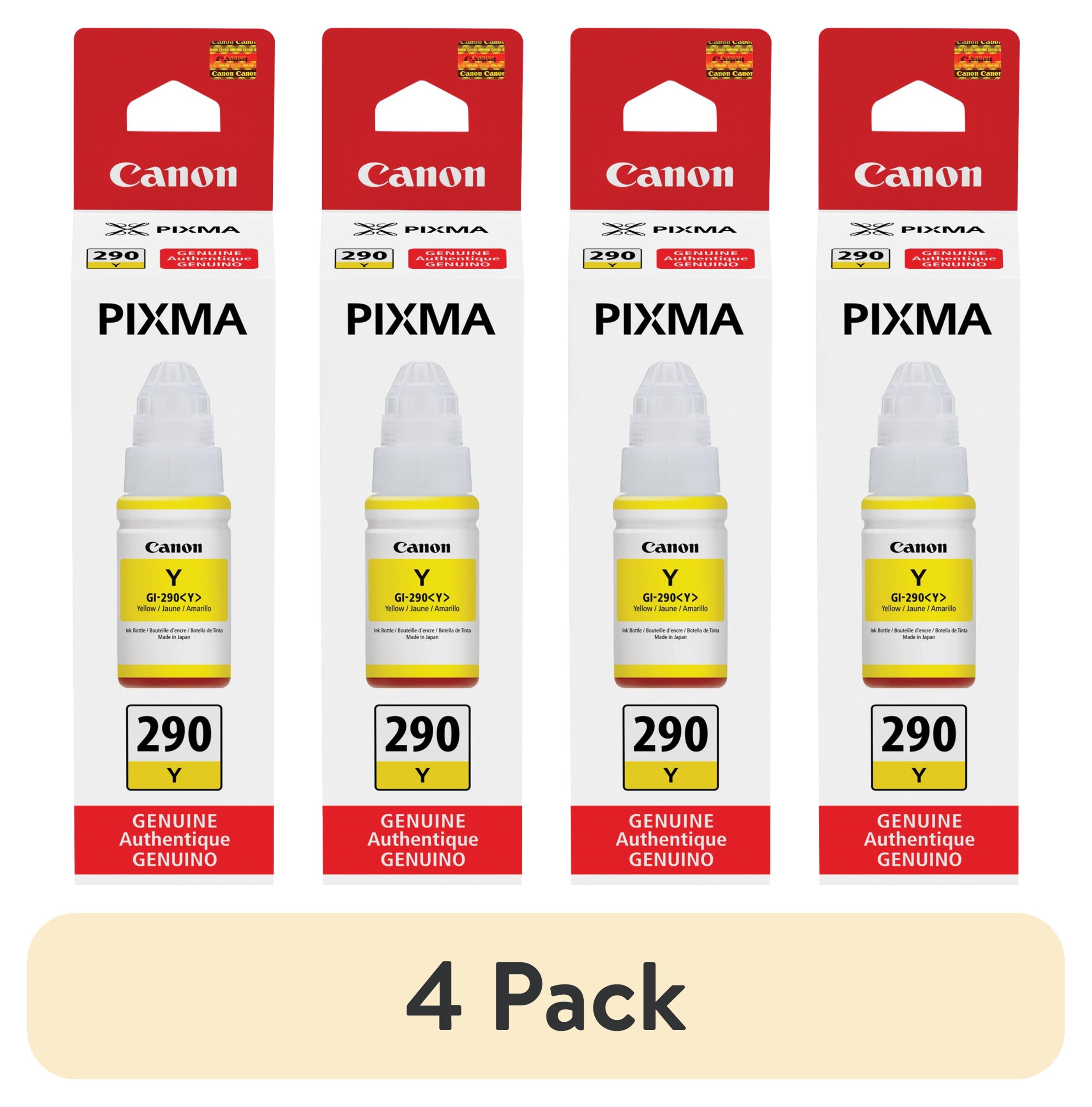 (4 pack) Canon PIXMA GI-290 Ink Bottle Inkjet - Yellow - 7000 Pages - 2.37 fl oz - 1 Each ...