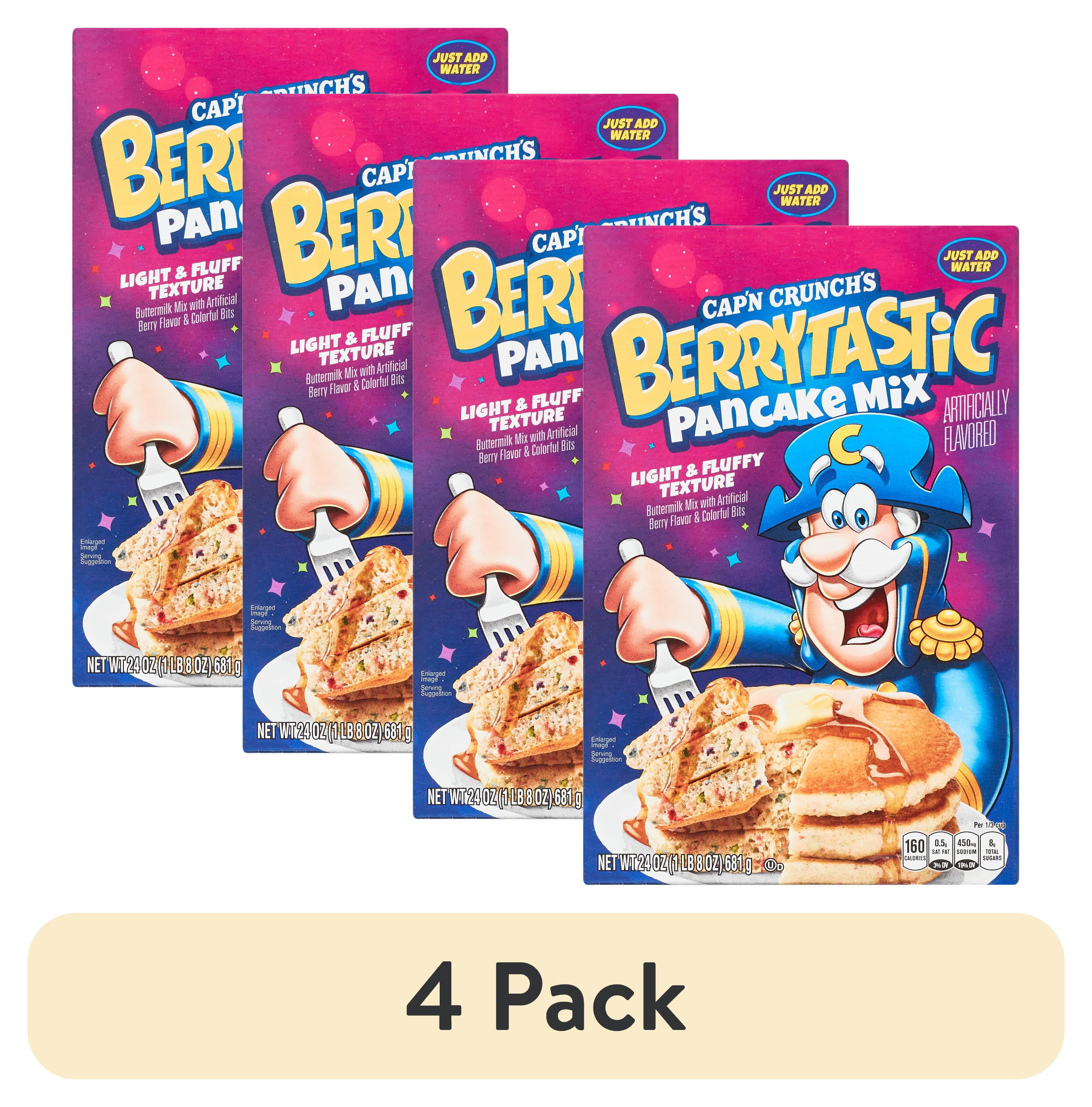 (4 pack) Cap'n Crunch Berrytastic Pancake Mix, 24 oz Box - Walmart.com