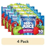 (4 pack) Capri Sun 100% Juice Berry Juice Box Pouches, 10 Ct Box, 6 fl ...