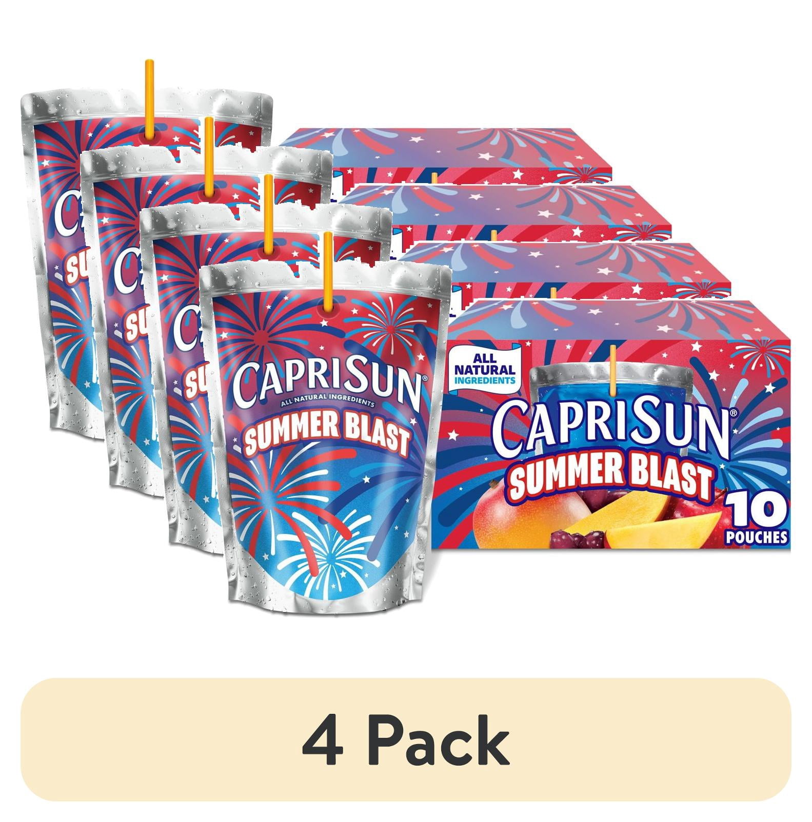 (4 pack) Capri Sun Summer Blast Passion Fruit Mango - 10pk/6 fl oz ...