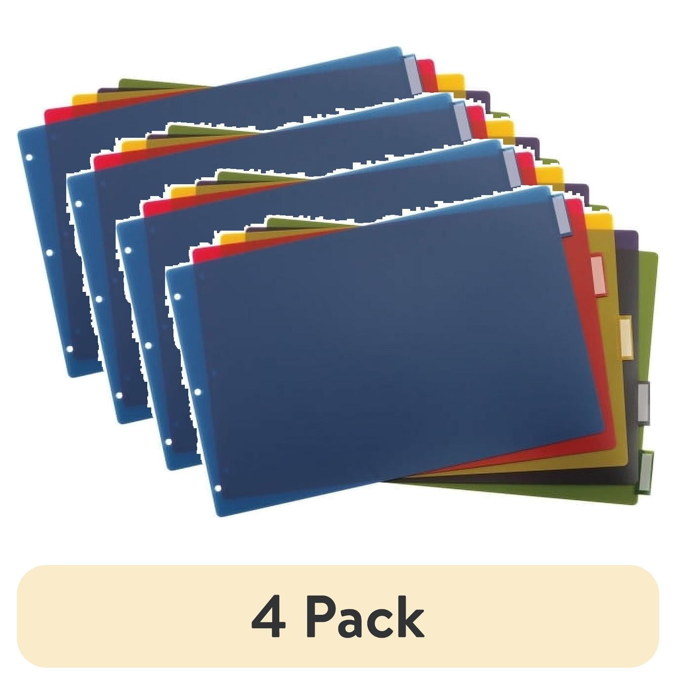 (4 pack) Cardinal 11x17 Poly Insertable Dividers 8 Tab(s) - 8 Tab(s ...