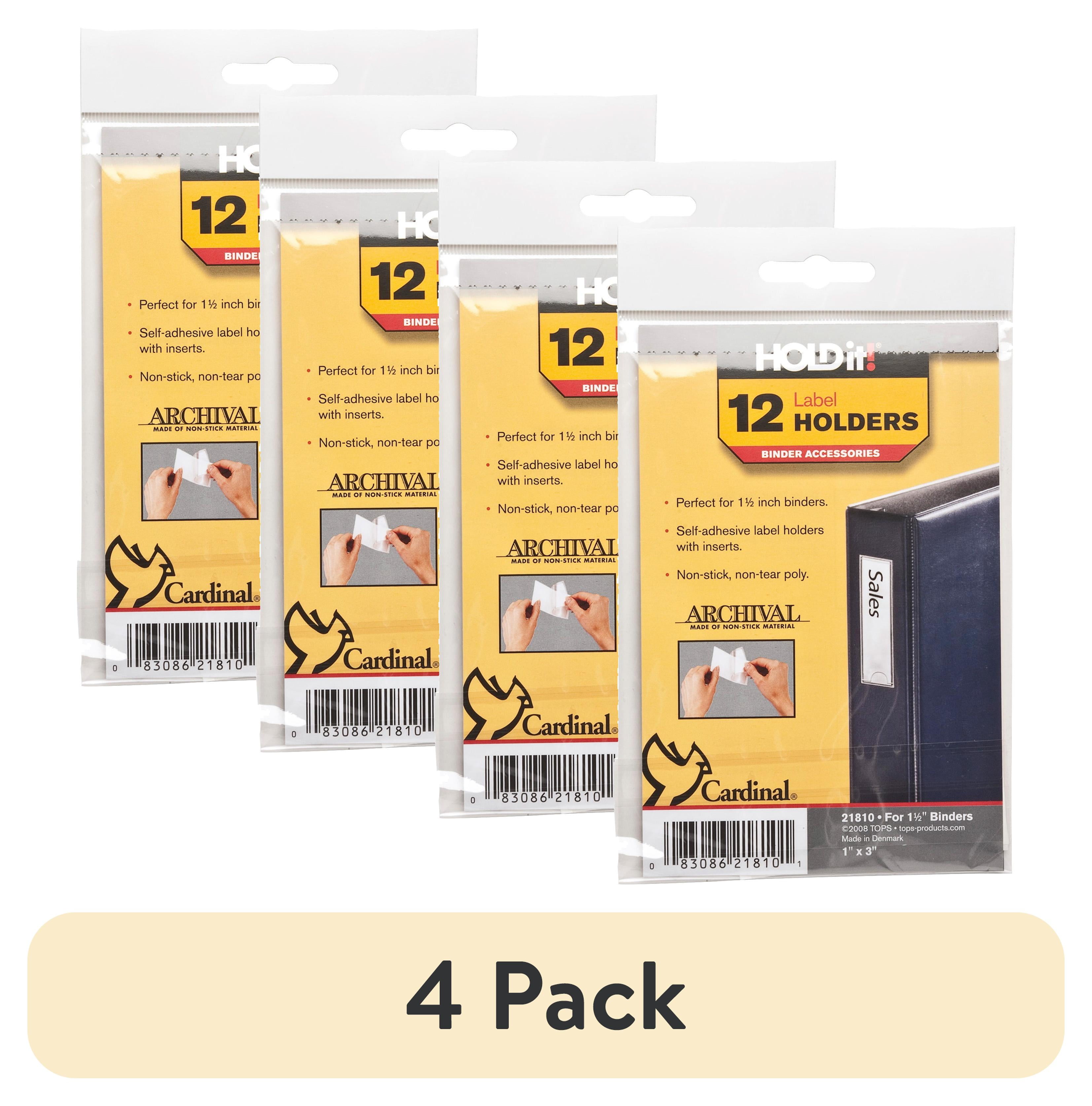 (4 pack) Cardinal HOLDit! Self-Adhesive Label Holders for 2 inch ...