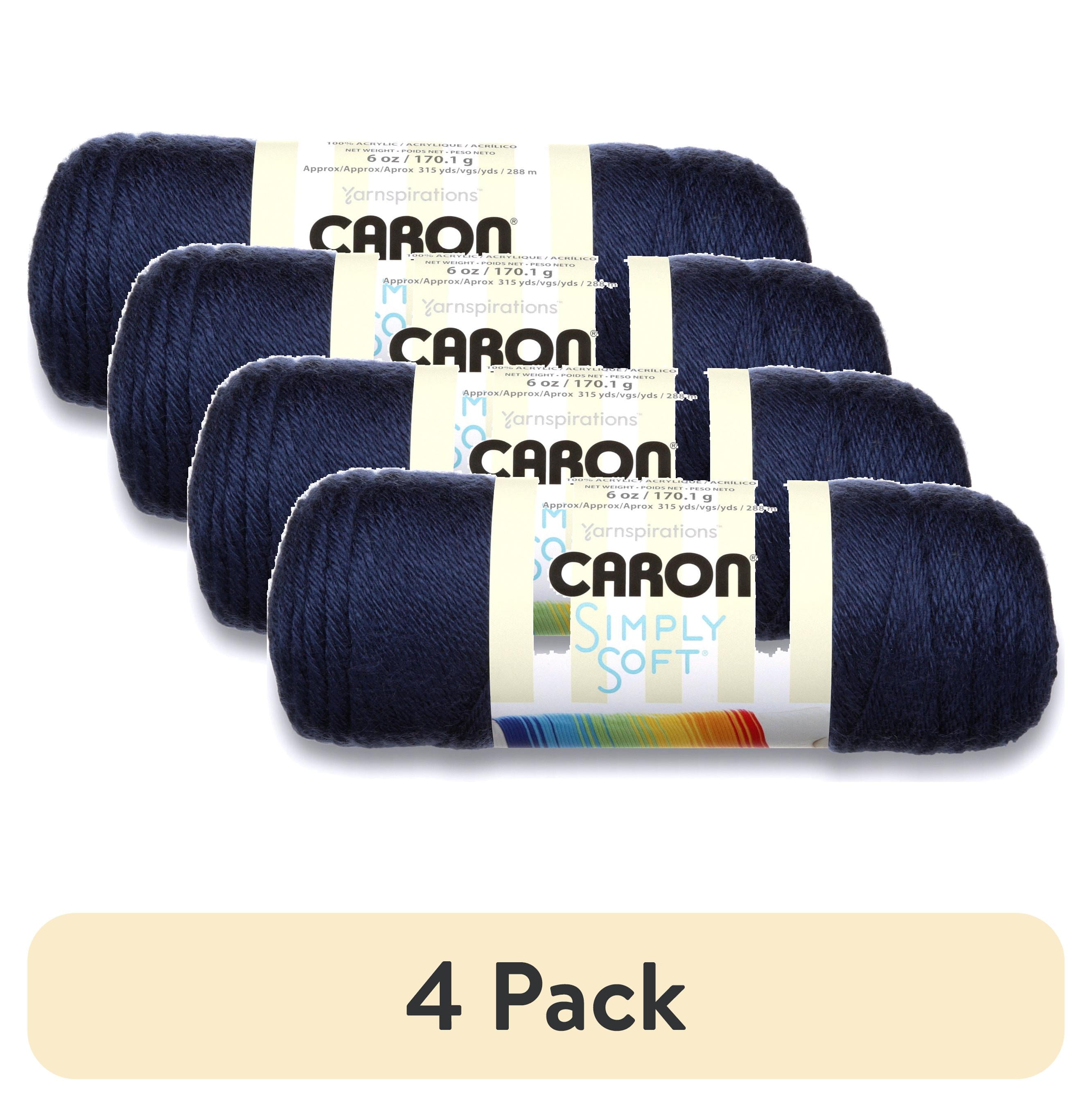 (4 pack) Caron Simply Soft Yarn, Dark Country Blue, 6oz(170g), Medium ...