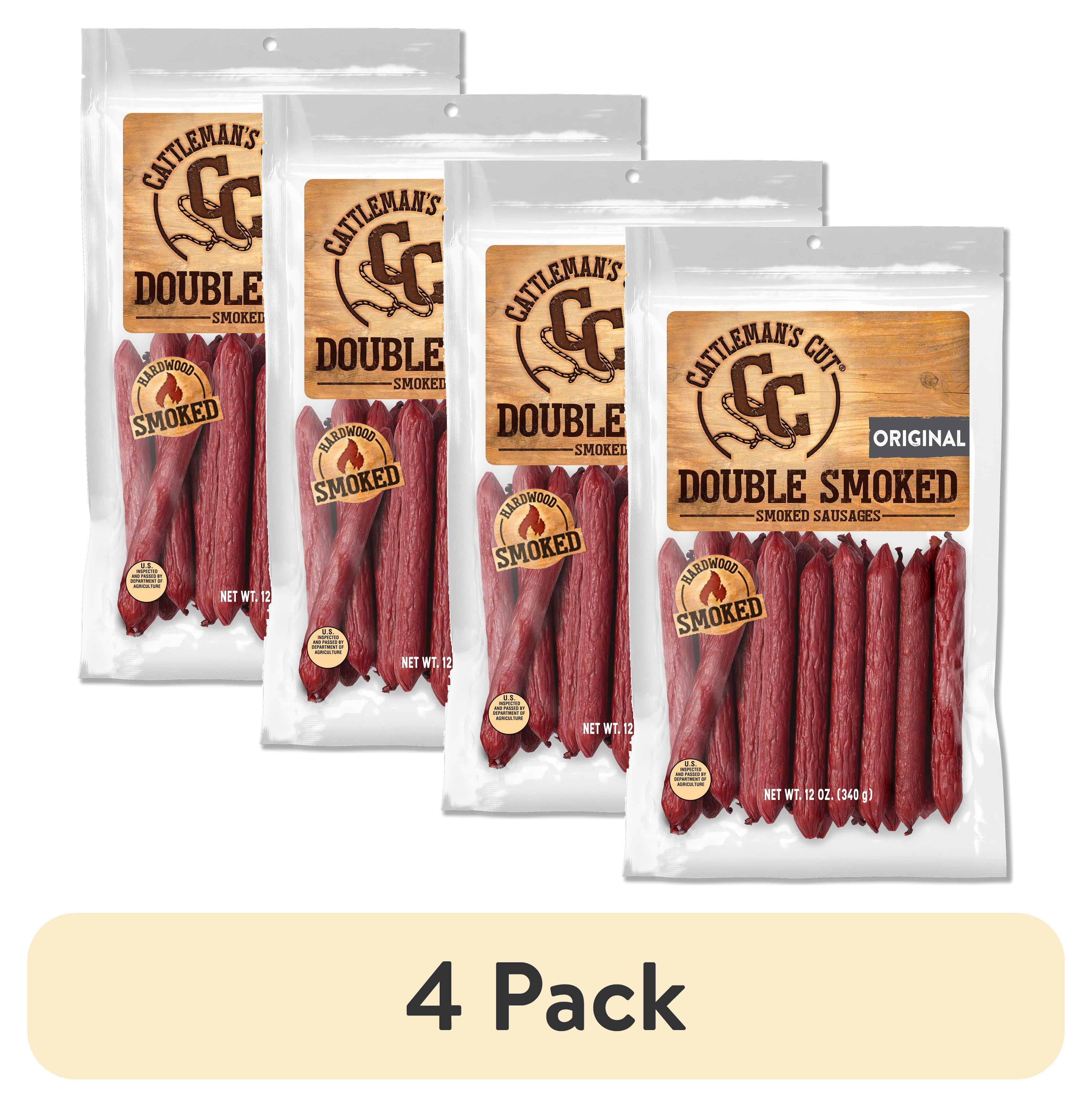 (4 pack) Cattleman's Cut Double Smoked Smoked Sausages 12oz Shelf ...