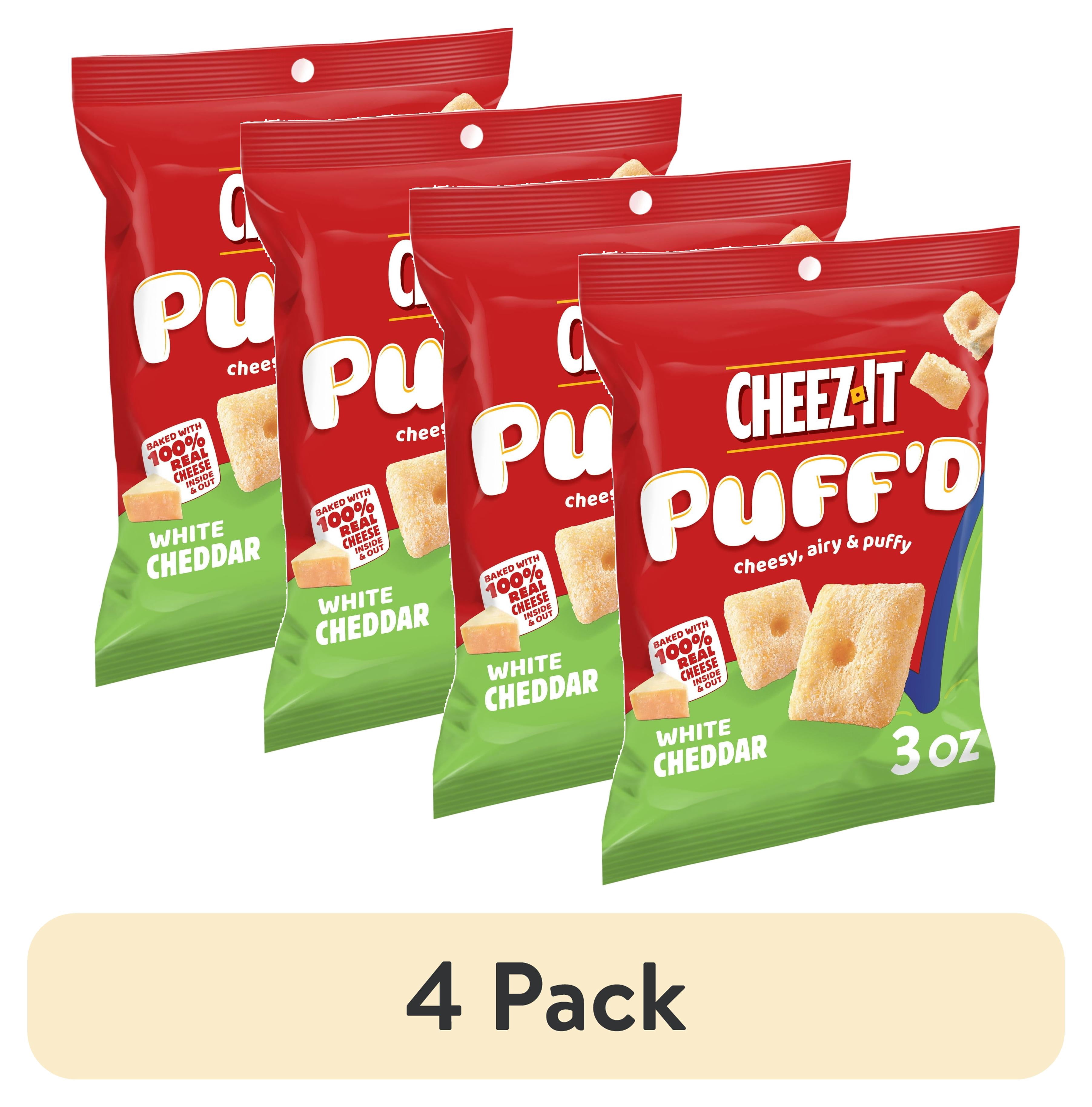 (4 pack) Cheez-It Puff'd White Cheddar Cheesy Baked Snacks, Puffed ...