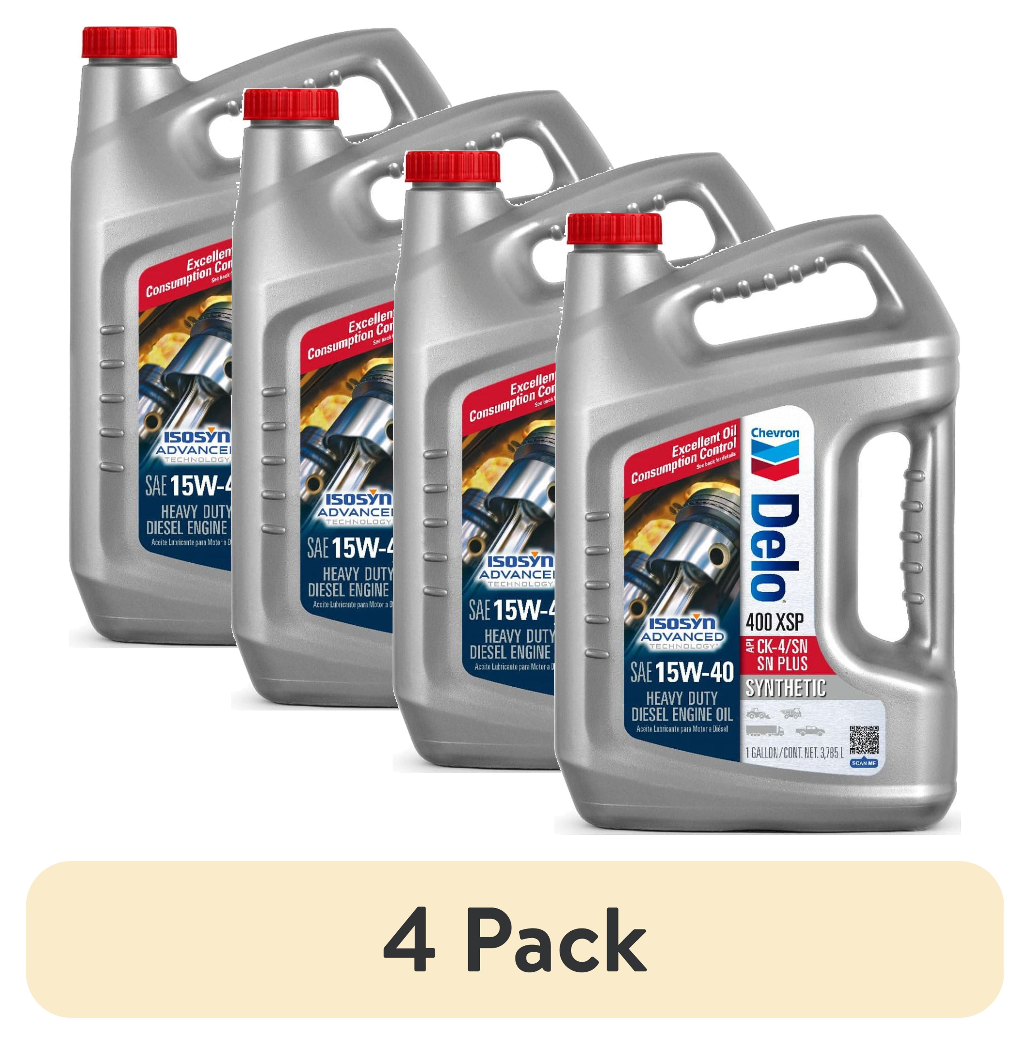 (4 pack) Chevron Delo XSP 15W-40 Heavy Duty Synthetic Diesel Motor Oil ...