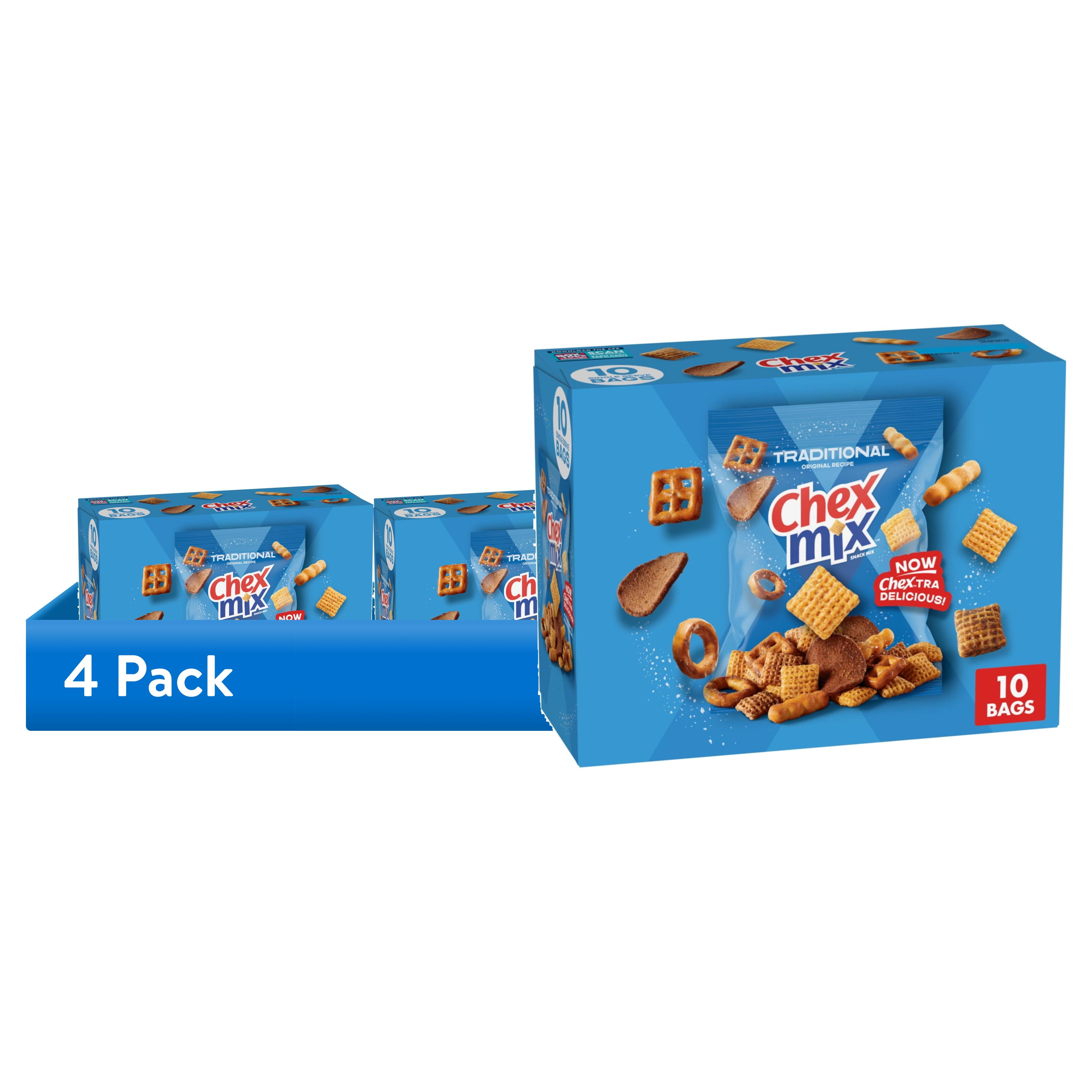 (4 pack) Chex Mix Snack Mix, Traditional Original Recipe, Multipack ...