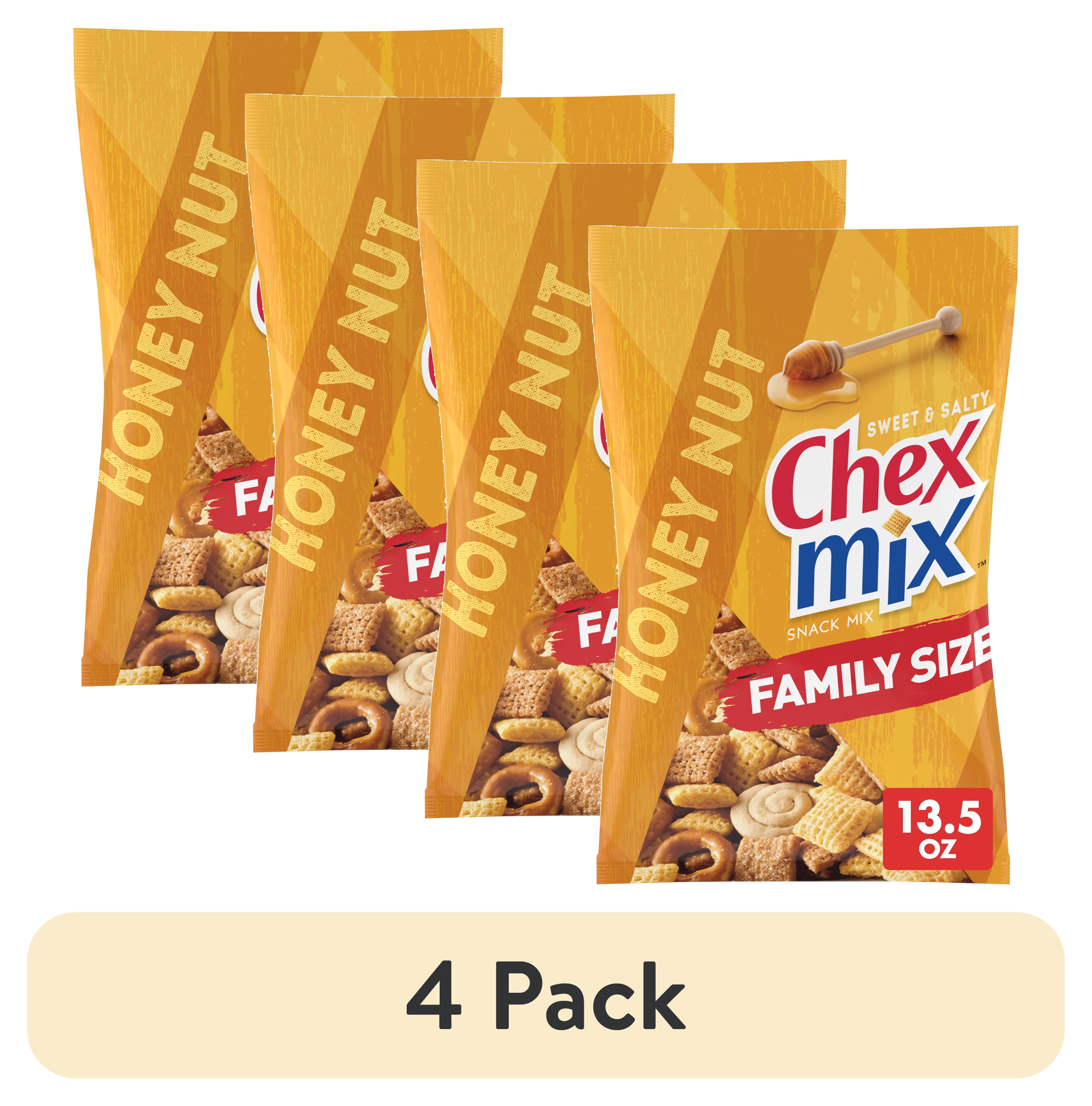 (4 pack) Chex Mix Sweet and Salty Honey Nut Snack Mix, Family Size, 13. ...