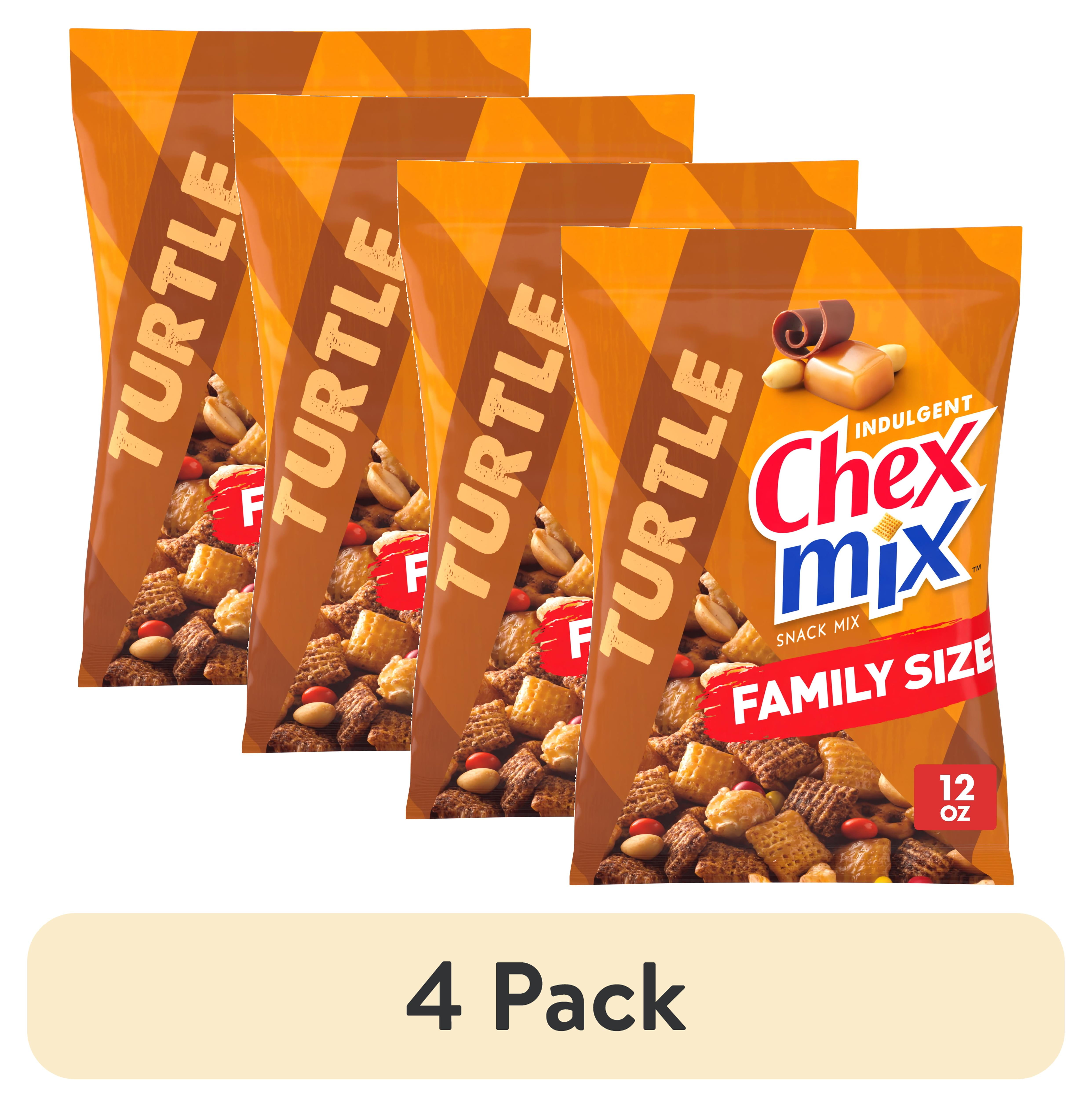 (4 pack) Chex Mix Turtle Indulgent Snack Mix, Snacks, Family Size, 13.5 ...