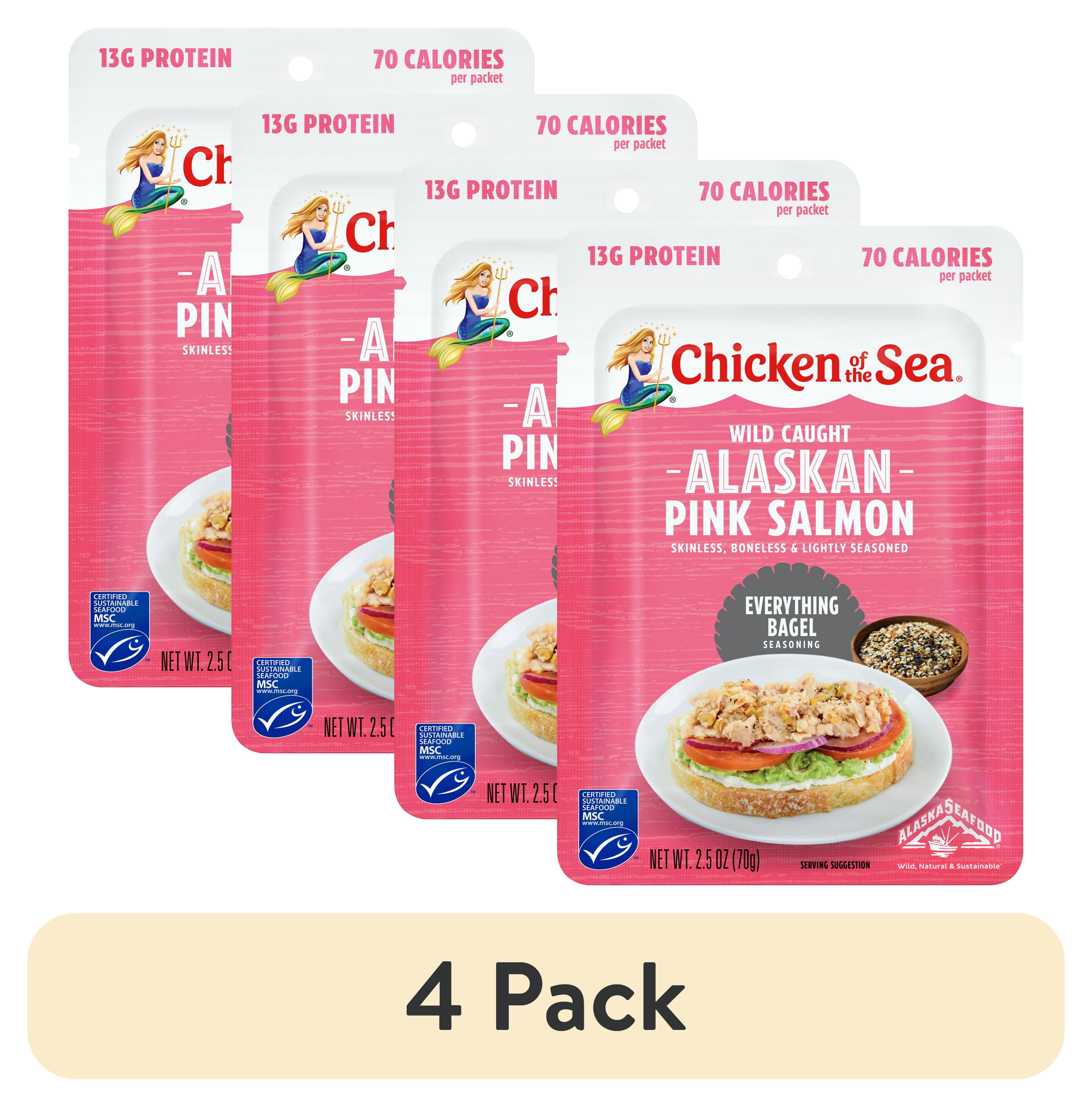 (4 pack) Chicken of the Sea Wild Caught Alaskan Pink Salmon, Everything ...