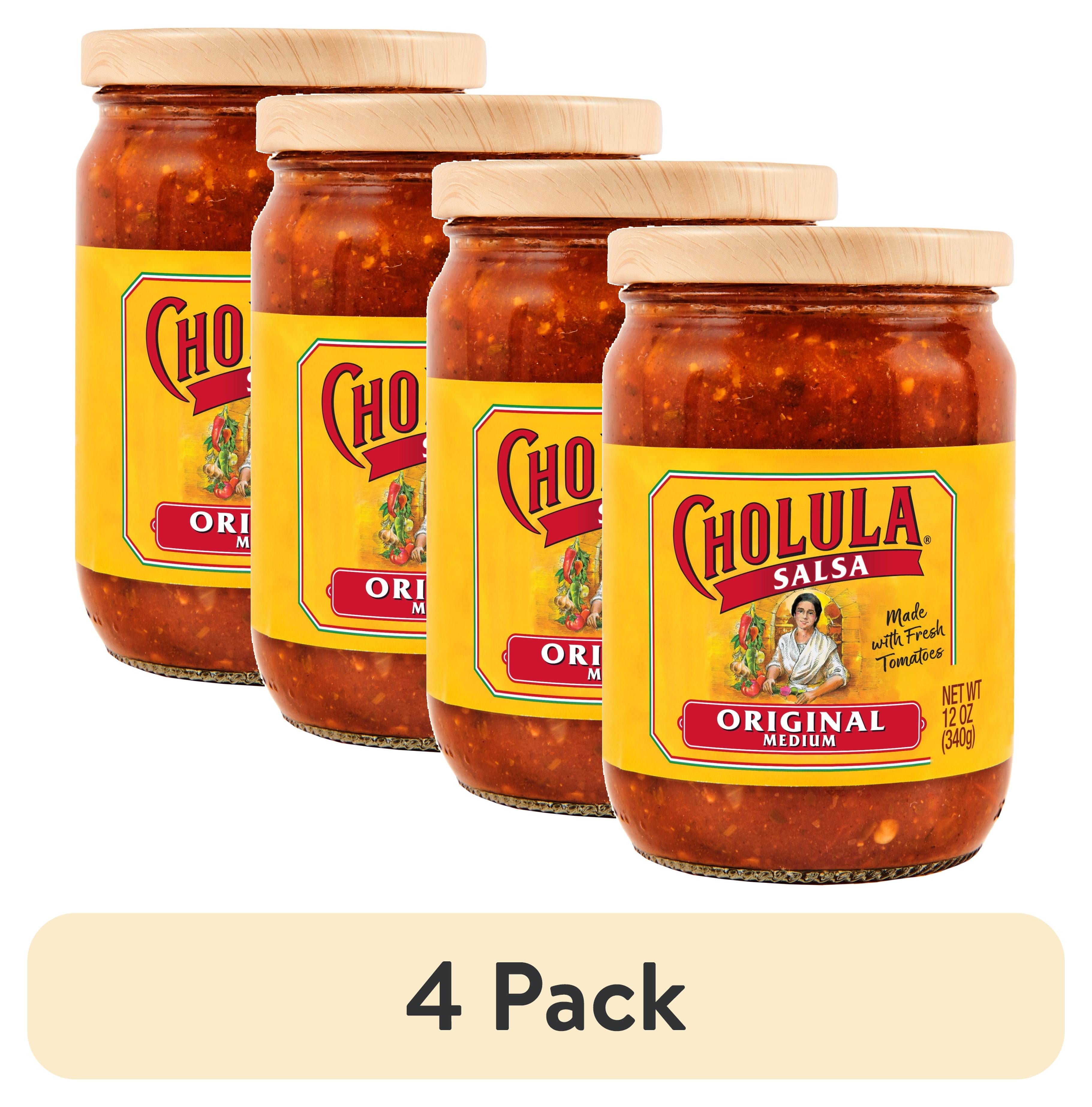 (4 pack) Cholula Original - Medium Salsa, 12.0 oz Jar - Walmart.com