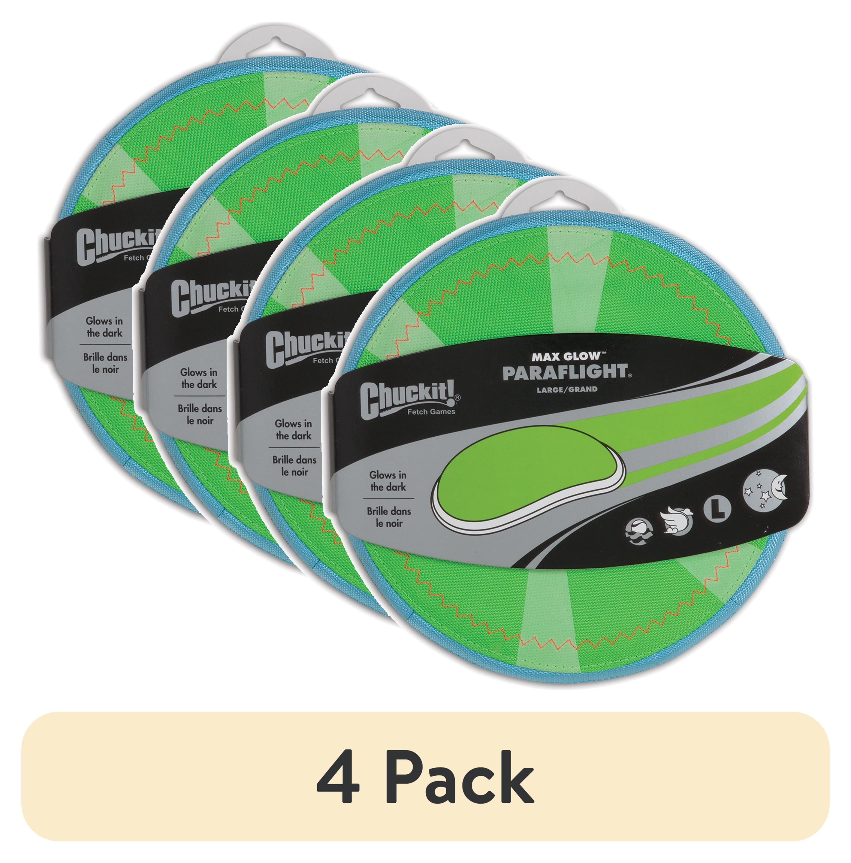 (4 pack) Chuckit! Paraflight Max Glow Frisbee Dog Toy, Large - Walmart.com