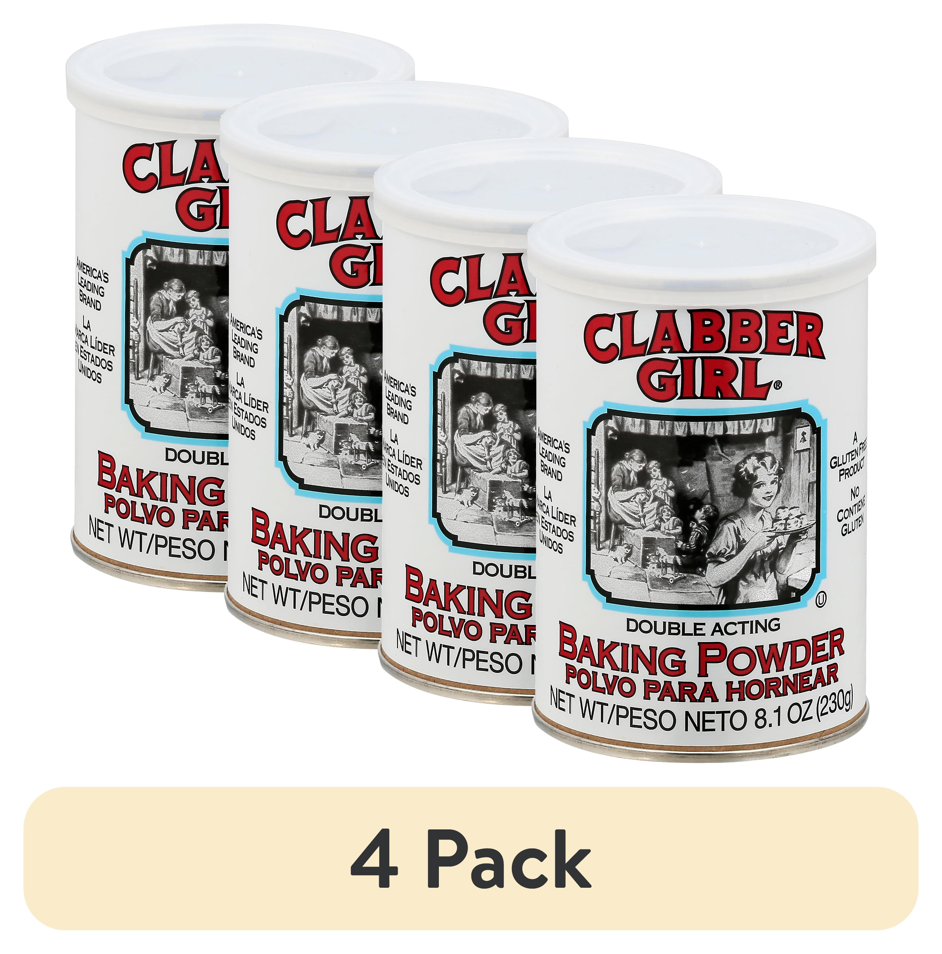 (4 pack) Clabber Girl, Gluten-Free, Double Acting Baking Powder, 8.1 oz ...