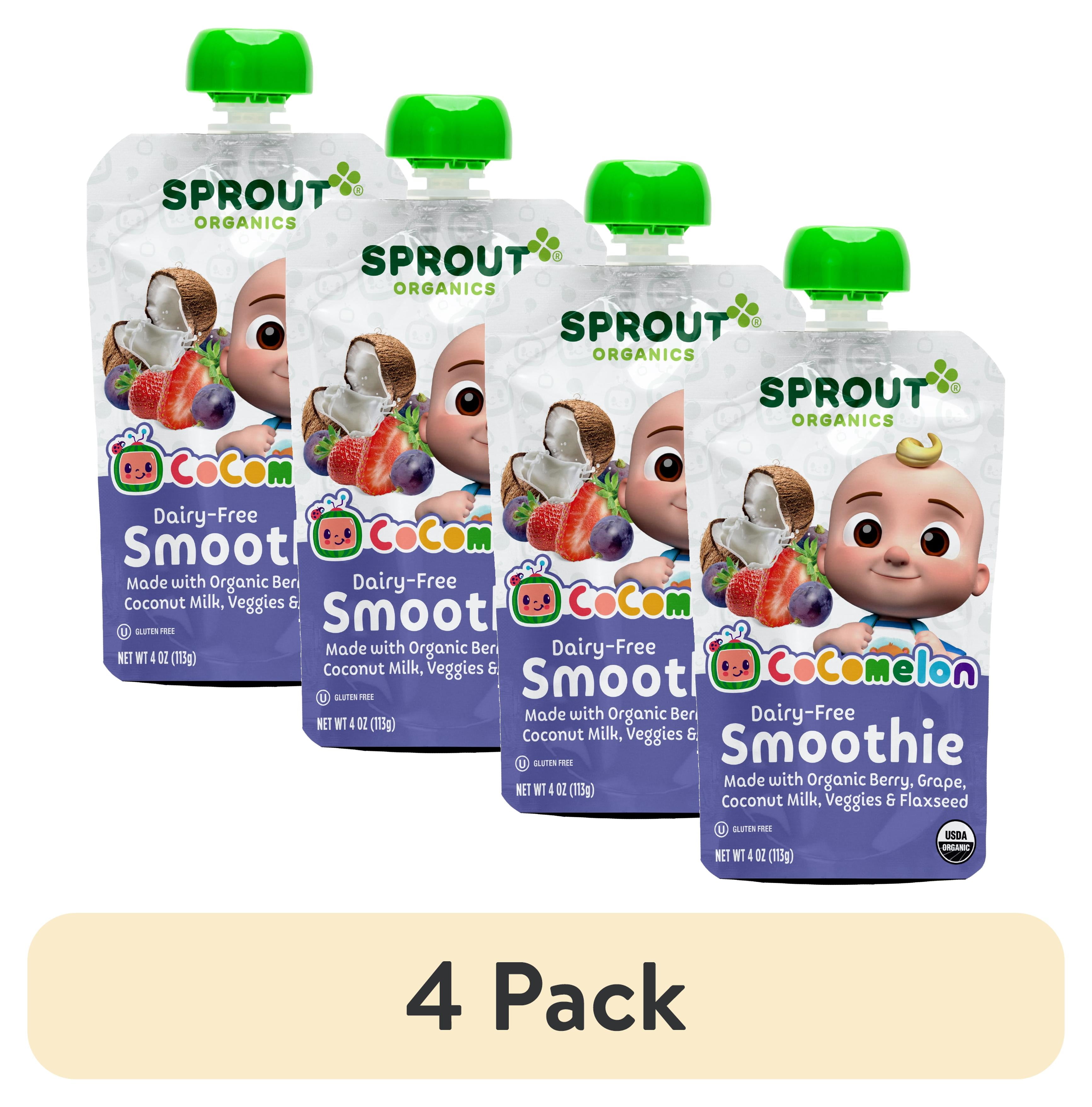 (4 pack) CoComelon Sprout Organics Toddler Food, Organic Berry Grape ...