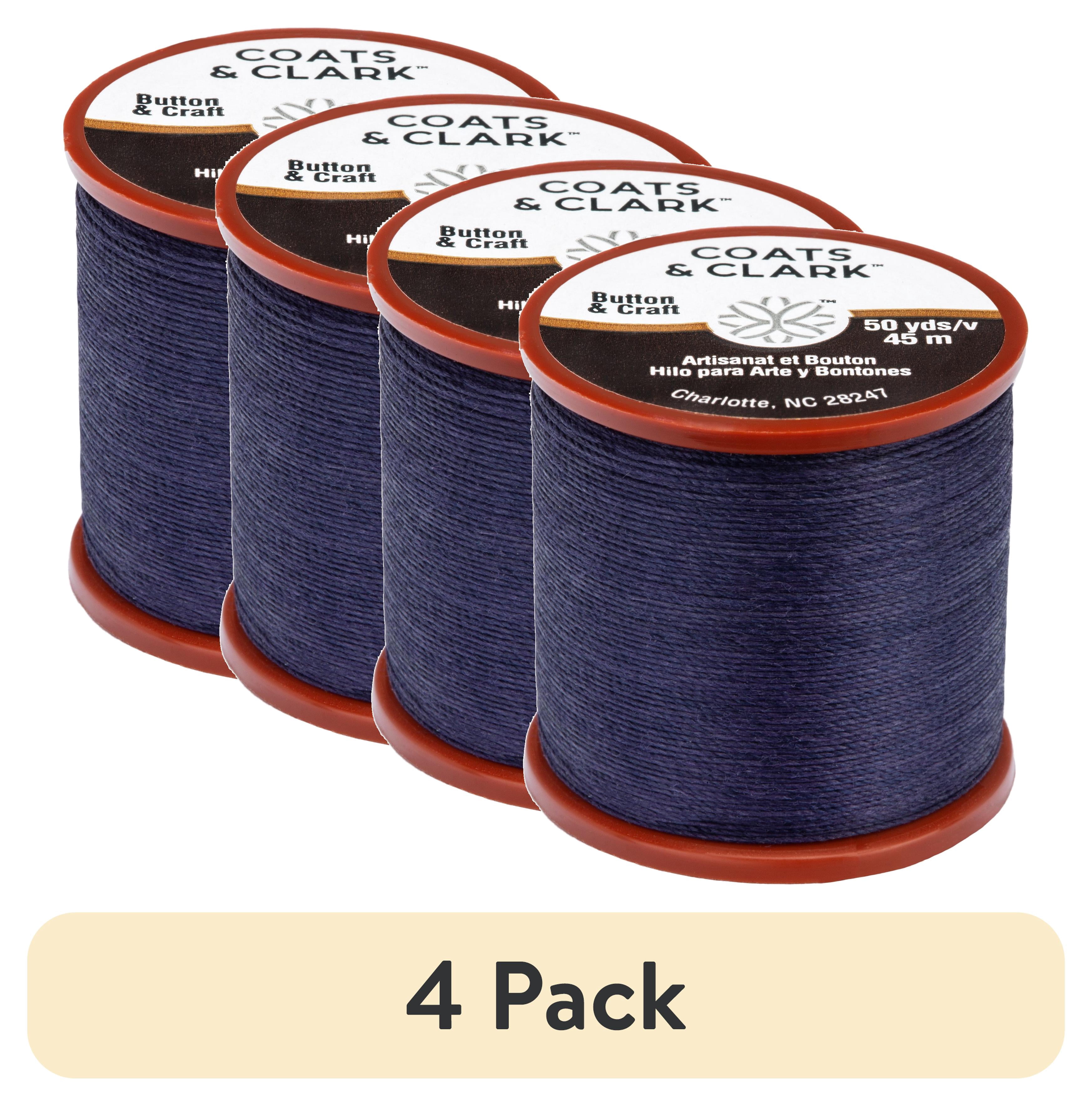 (4 pack) Coats & Clark Dual Duty Plus Button & Craft Thread, 50 yards ...