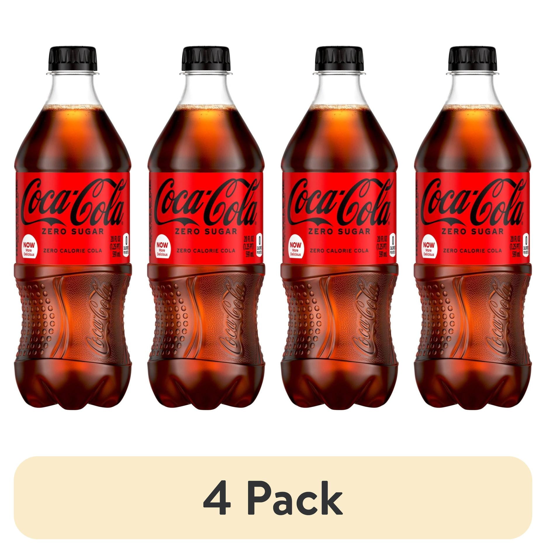 (4 pack) Coca-Cola Zero Sugar Coke - 20 oz- Pack of 2 - Walmart.com