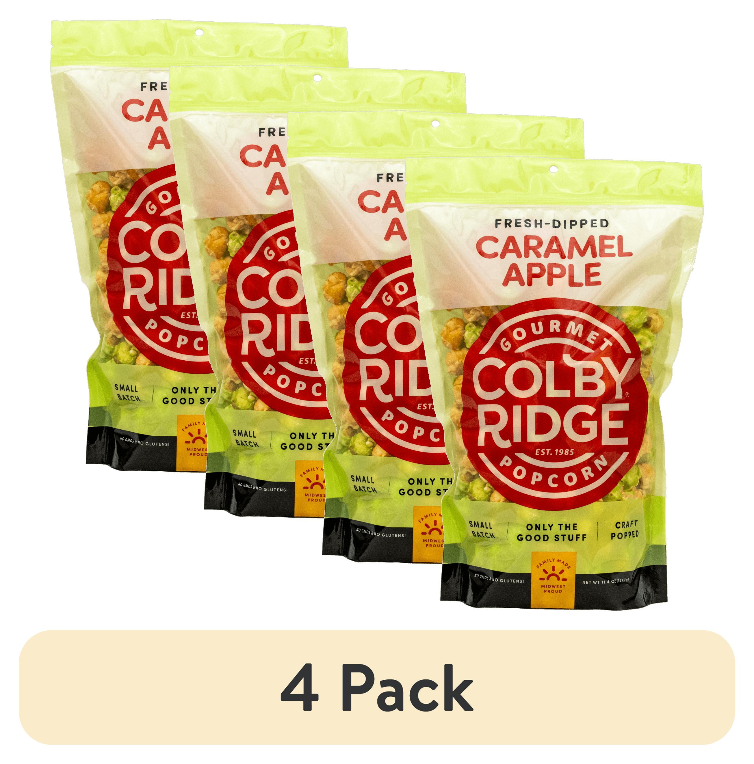 (4 pack) Colby Ridge Caramel Apple Gourmet Craft Popped Popcorn Snack ...