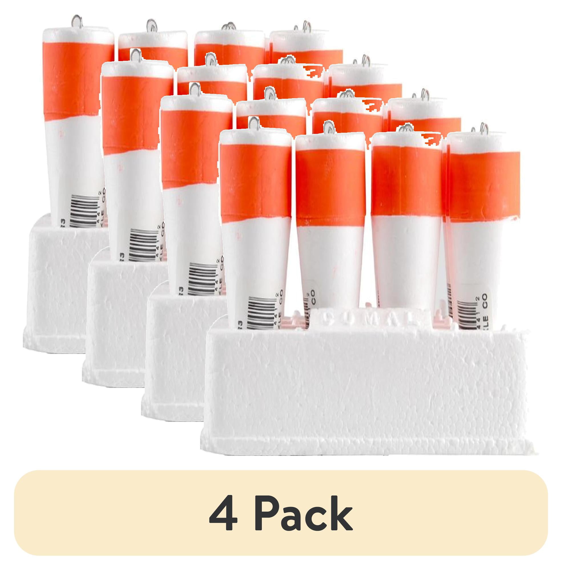 (4 pack) Comal Tackle 3" Reddi Popping Weighted Float, Red & White ...