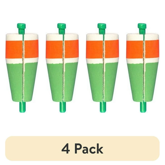 (4 pack) Comal Tackle 3" Weighted Popping Float, Red & Green - Walmart.com