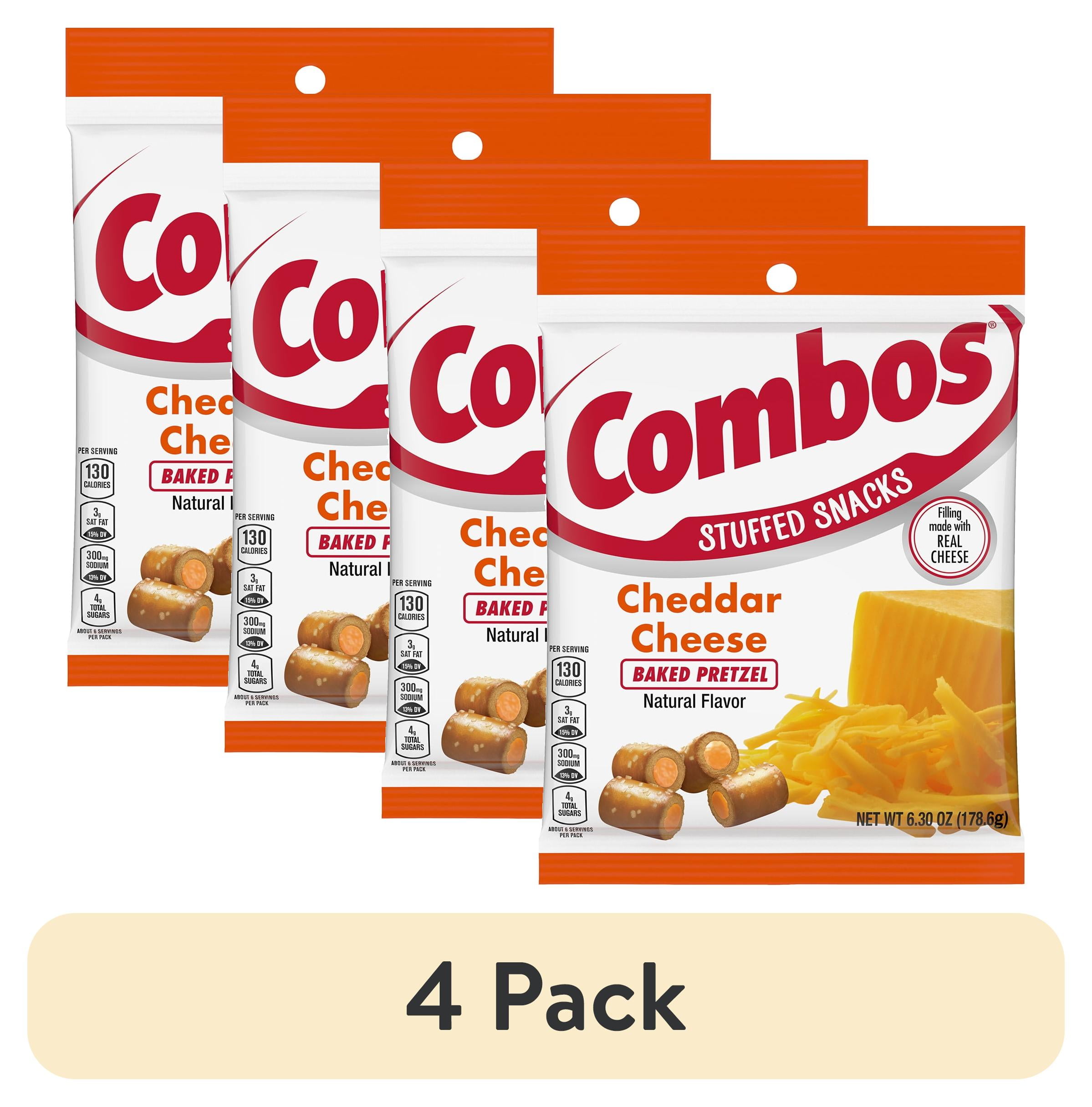 (4 pack) Combos Stuffed Snacks Cheddar Cheese Baked Pretzel Snacks - 6. ...