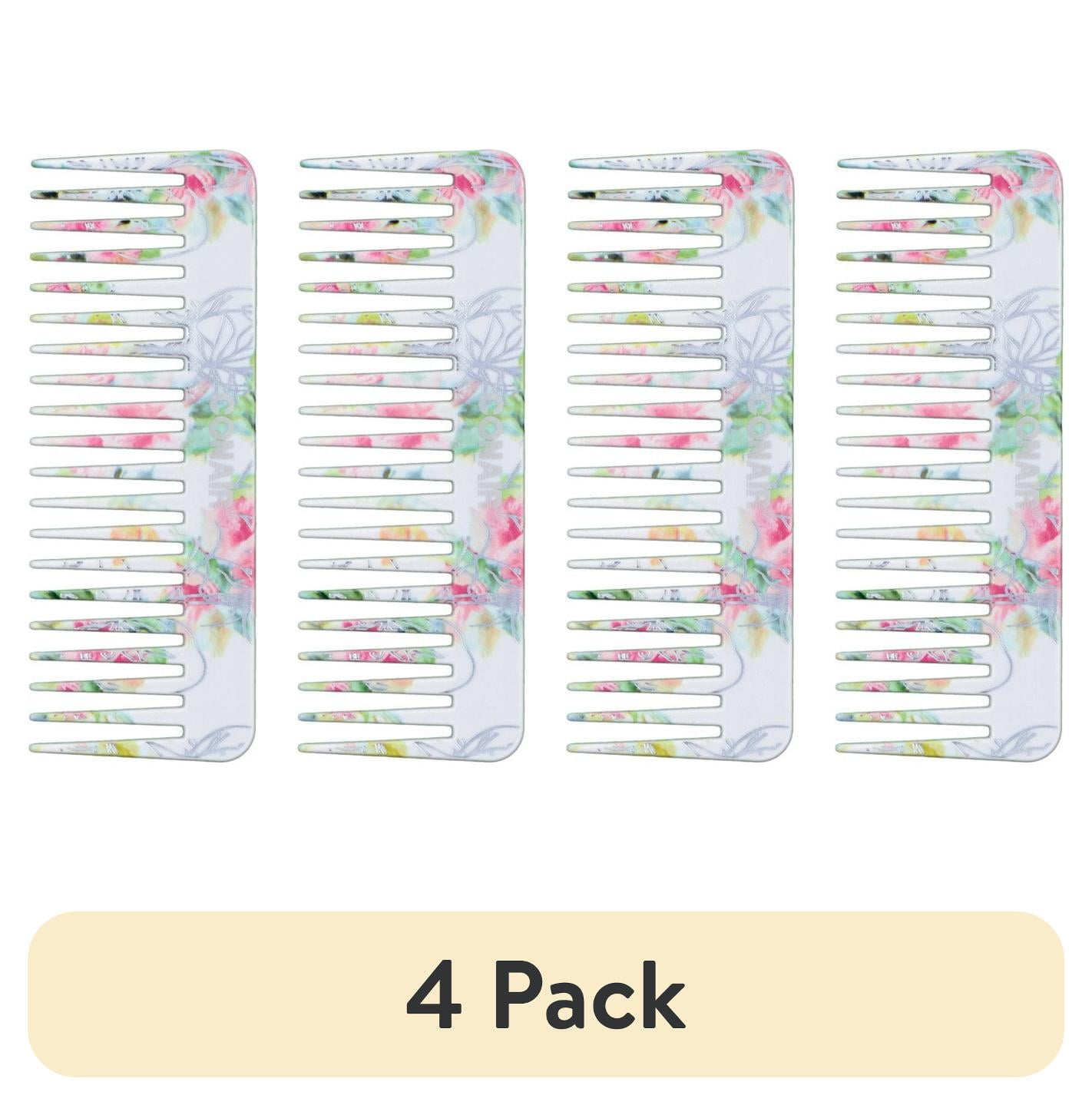 (4 pack) Conair Impressions Detangle and Style Wide-Tooth Comb, Floral ...