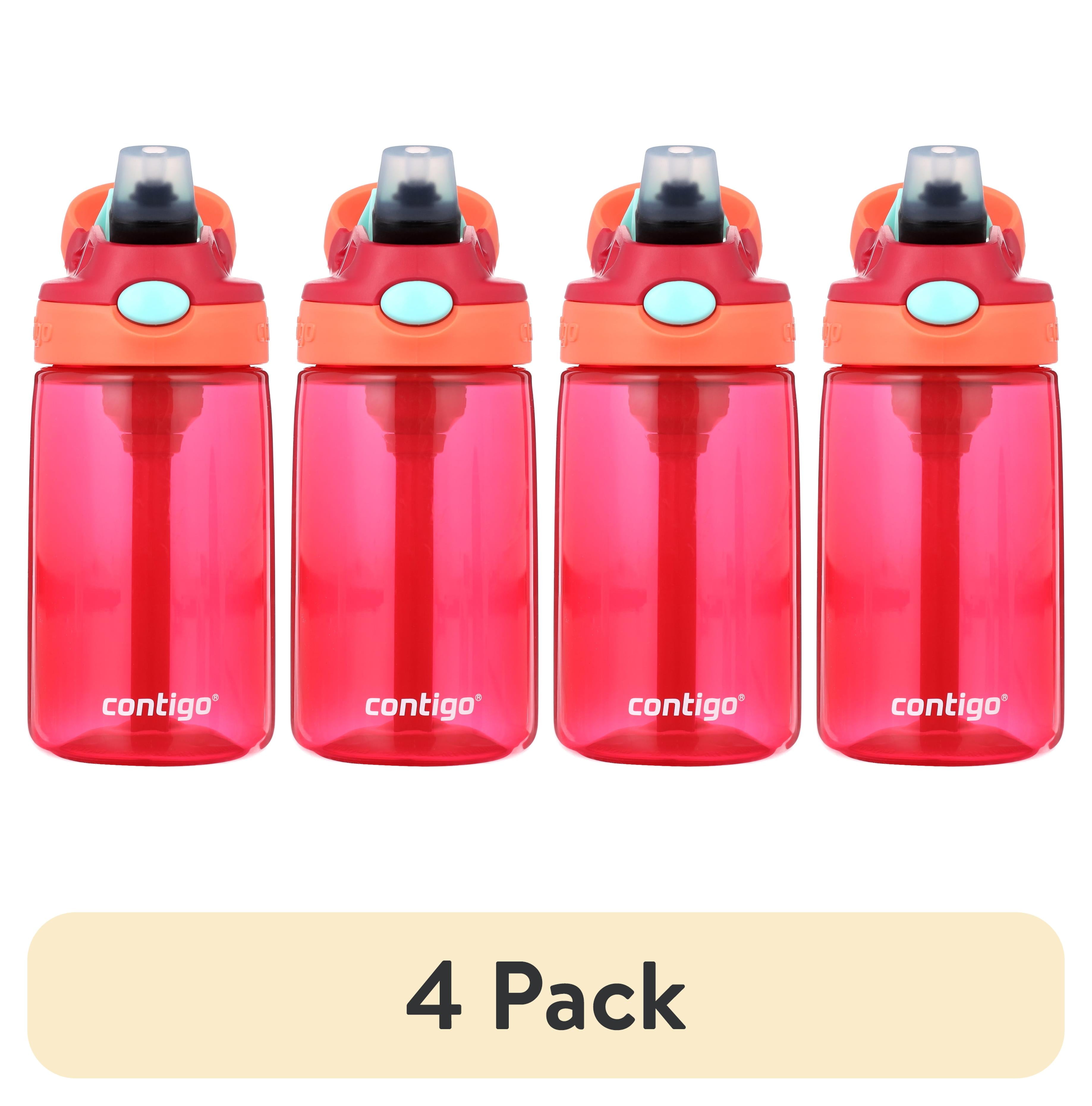 (4 pack) Contigo Kids Water Bottle with Redesigned AUTOSPOUT® Straw, 14 ...