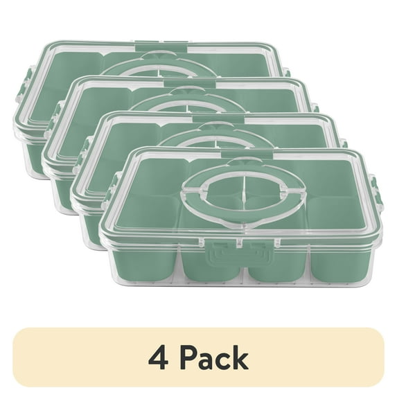 Cook With Color 8-Compartment Snackle Box - Snack Container - Walmart.com