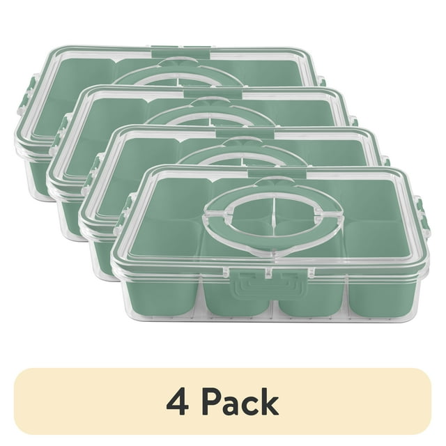 (4 pack) Cook With Color 8-Compartment Snackle Box, Charcuterie ...