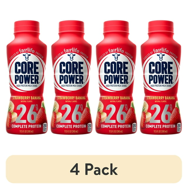 (4 pack) Core Power 11.5 fl oz - 26g Strawberry Banana Core Power ...