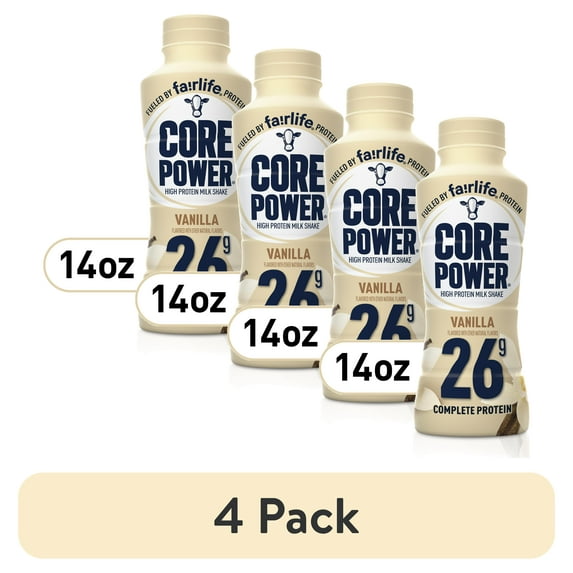 (4 pack) Core Power Protein Shake with 26g Protein by fairlife Milk ...