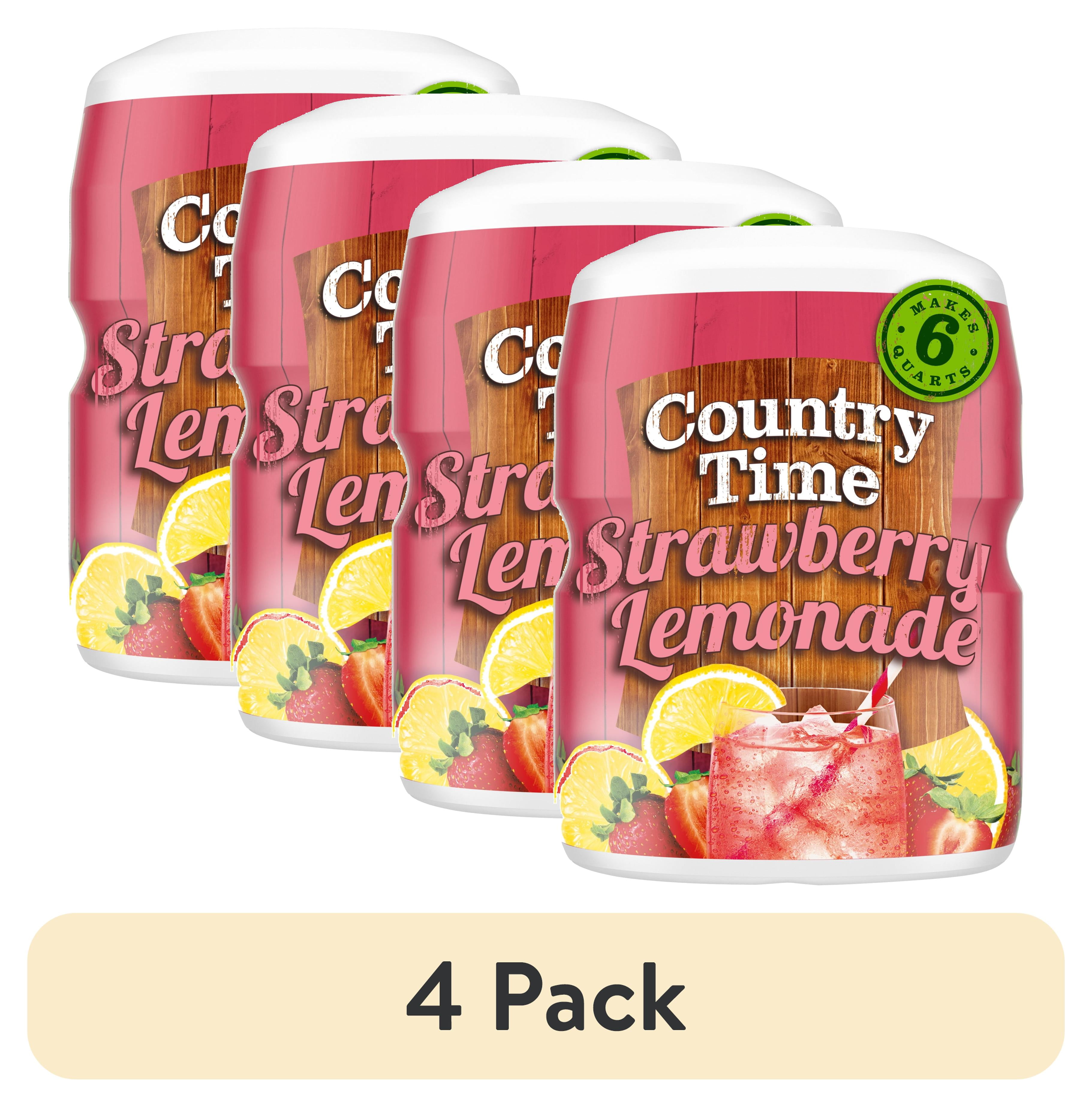 (4 pack) Country Time Strawberry Lemonade Naturally Flavored WITH OTHER ...