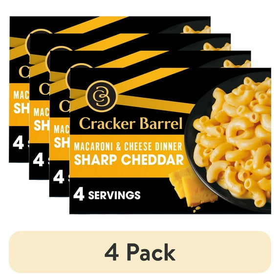 (4 pack) Cracker Barrel Sharp Cheddar Mac N Cheese Macaroni and Cheese ...