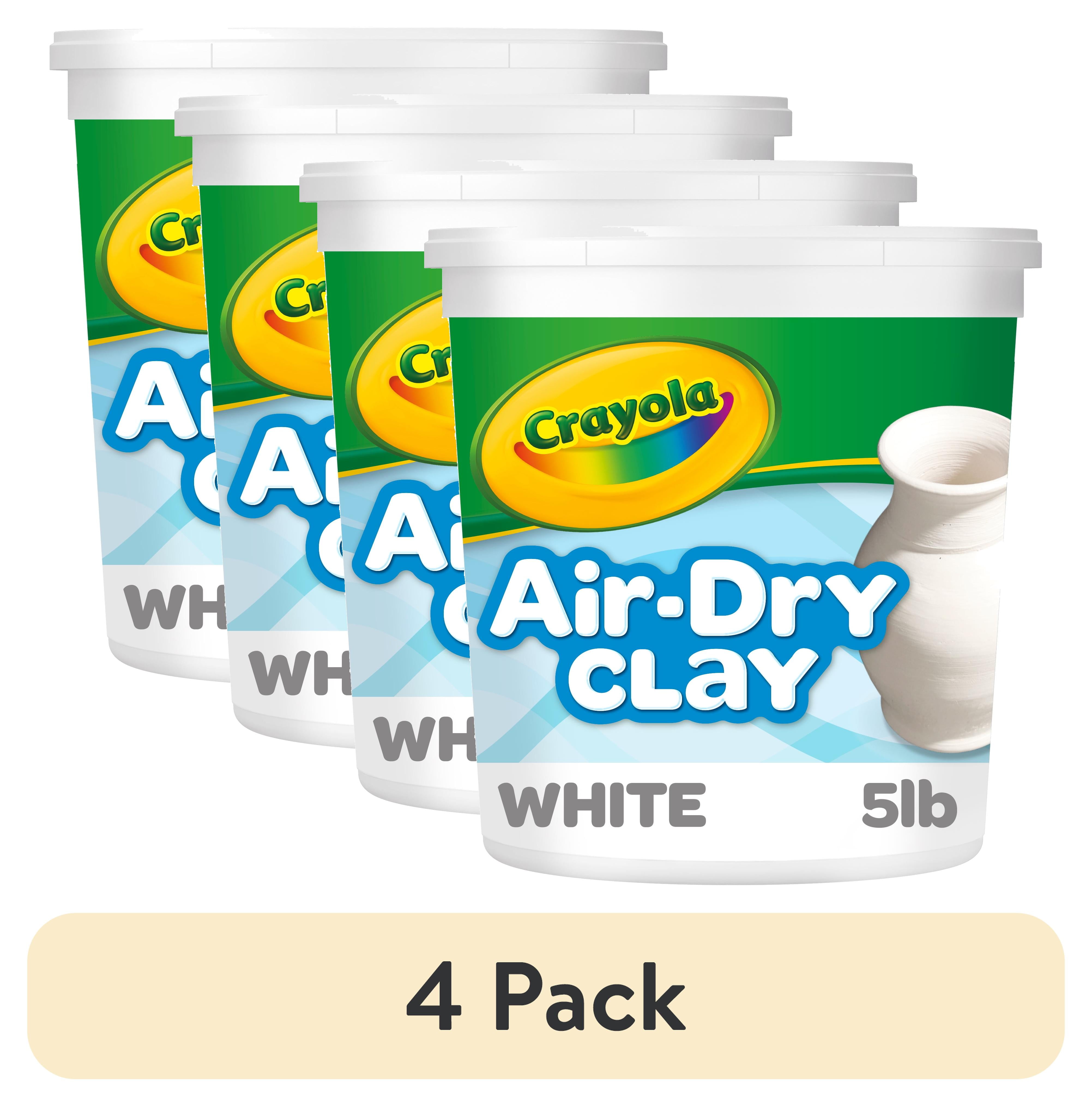 (4 pack) Crayola Air Dry Clay Bucket, 5 lbs White Clay, Classroom ...