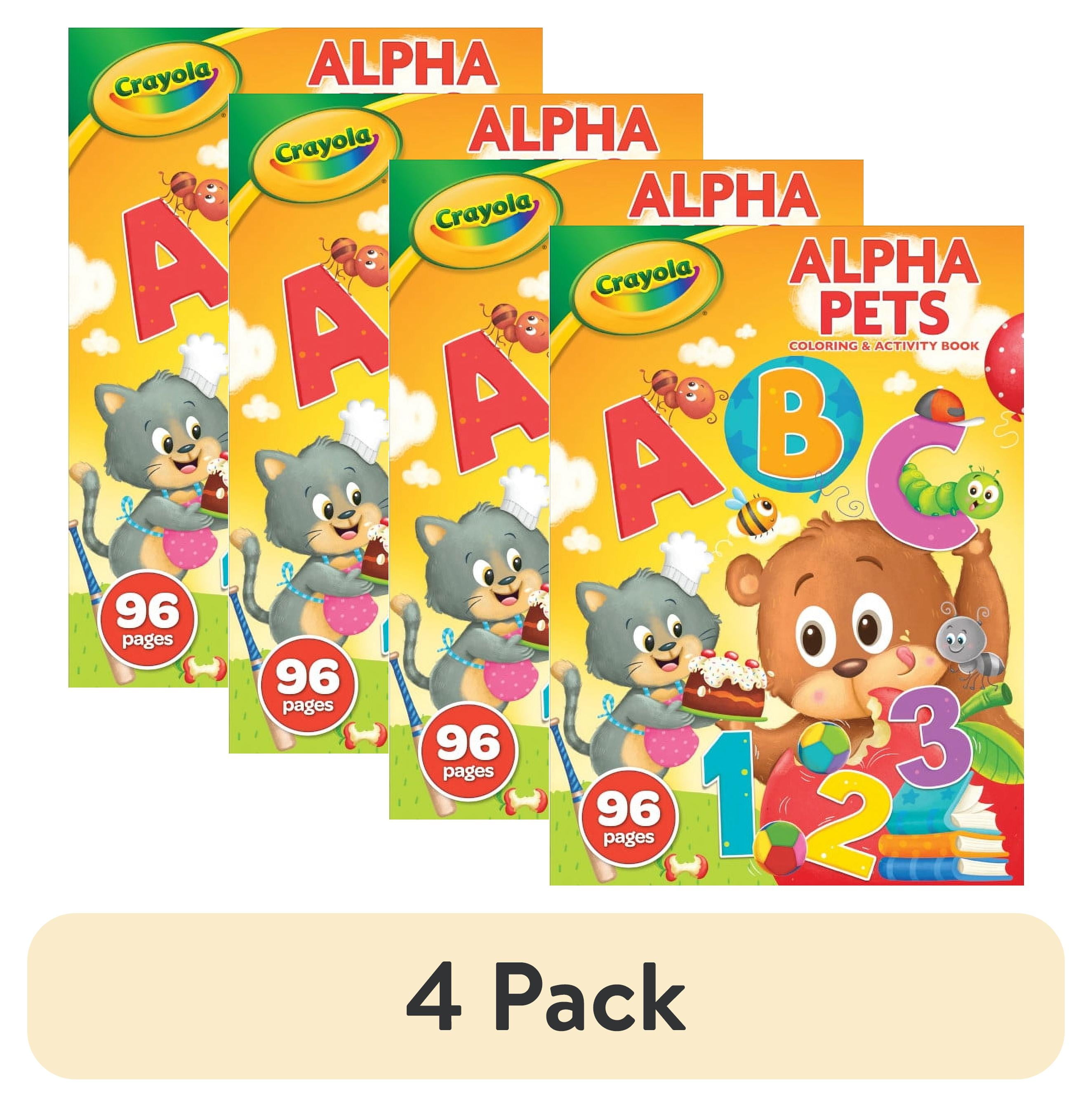 (4 pack) Crayola Alpha Pets Coloring Pages and Stickers, 96 Pgs, Number ...