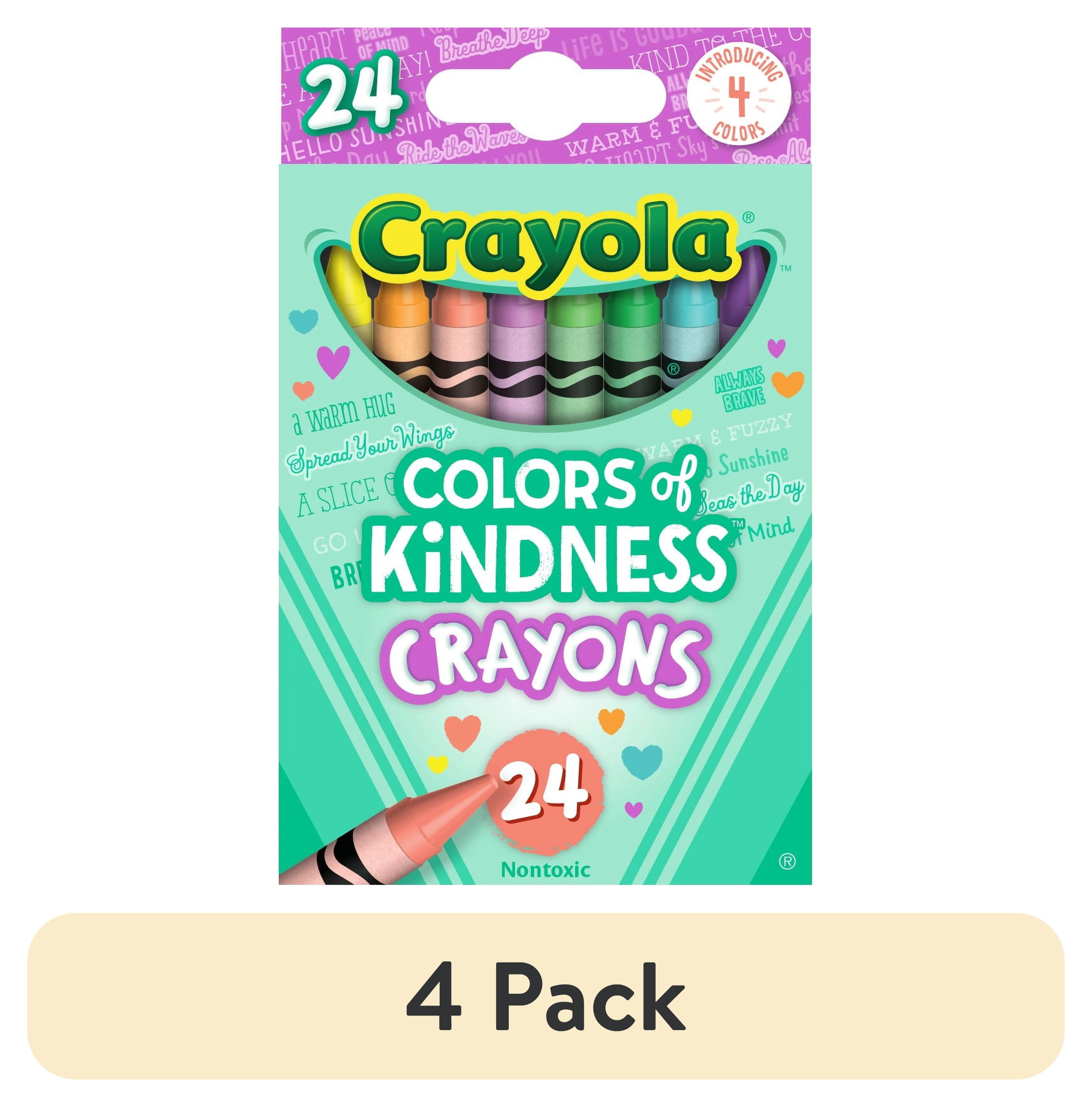 (4 pack) Crayola Colors of Kindness Crayons, 24 Ct, Cute Back to School ...