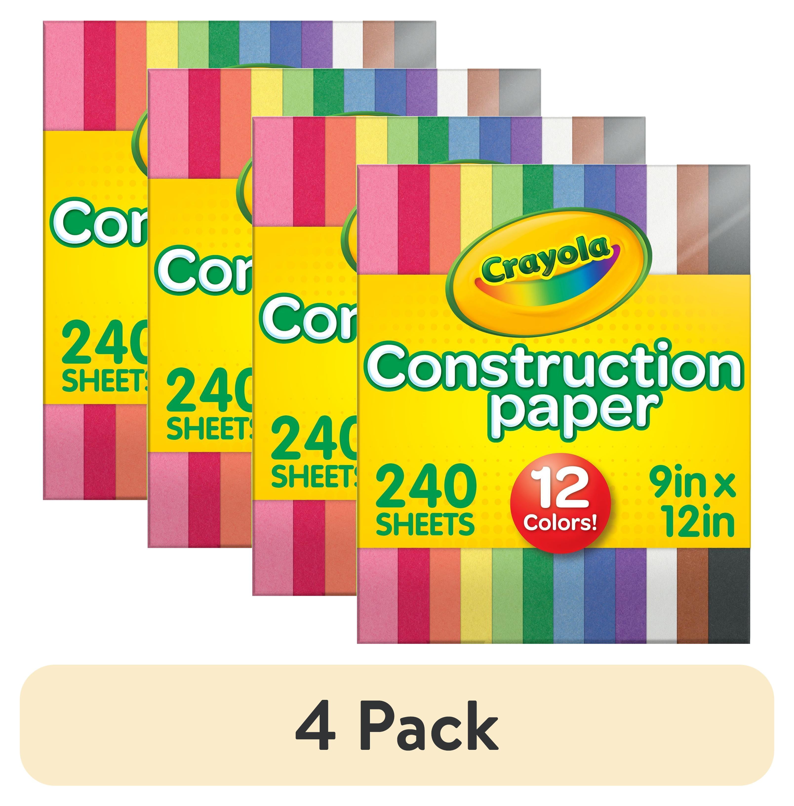 (4 pack) Crayola Construction Paper, 240 Pgs, School Supplies for ...