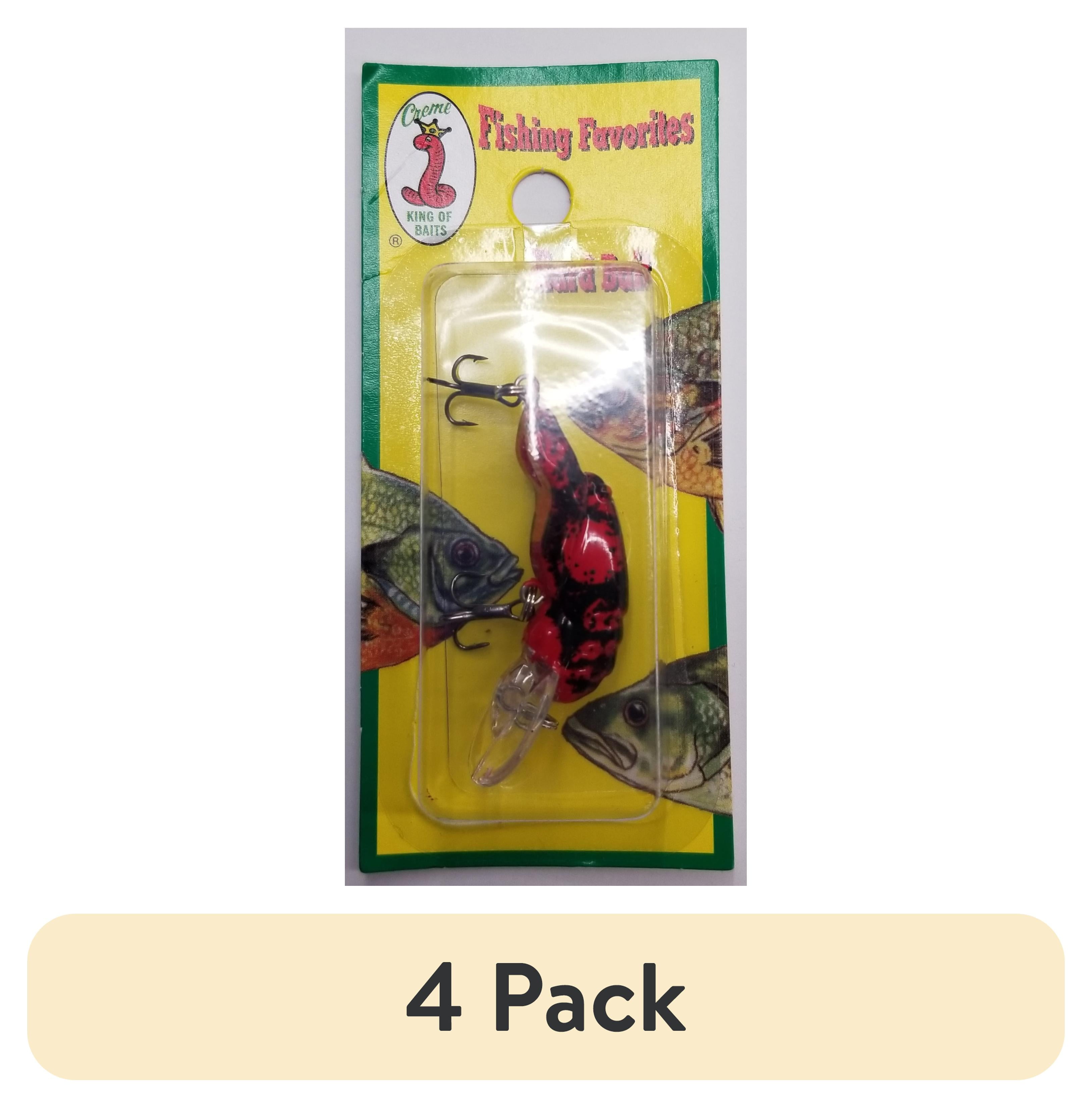 (4 pack) Creme 1.5" Fishing Favorites Crankbait, Red Craw - Walmart.com