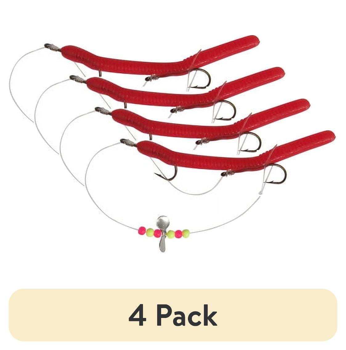 (4 pack) Creme 2.2" Trout Worm Rig Lure, Red - Walmart.com