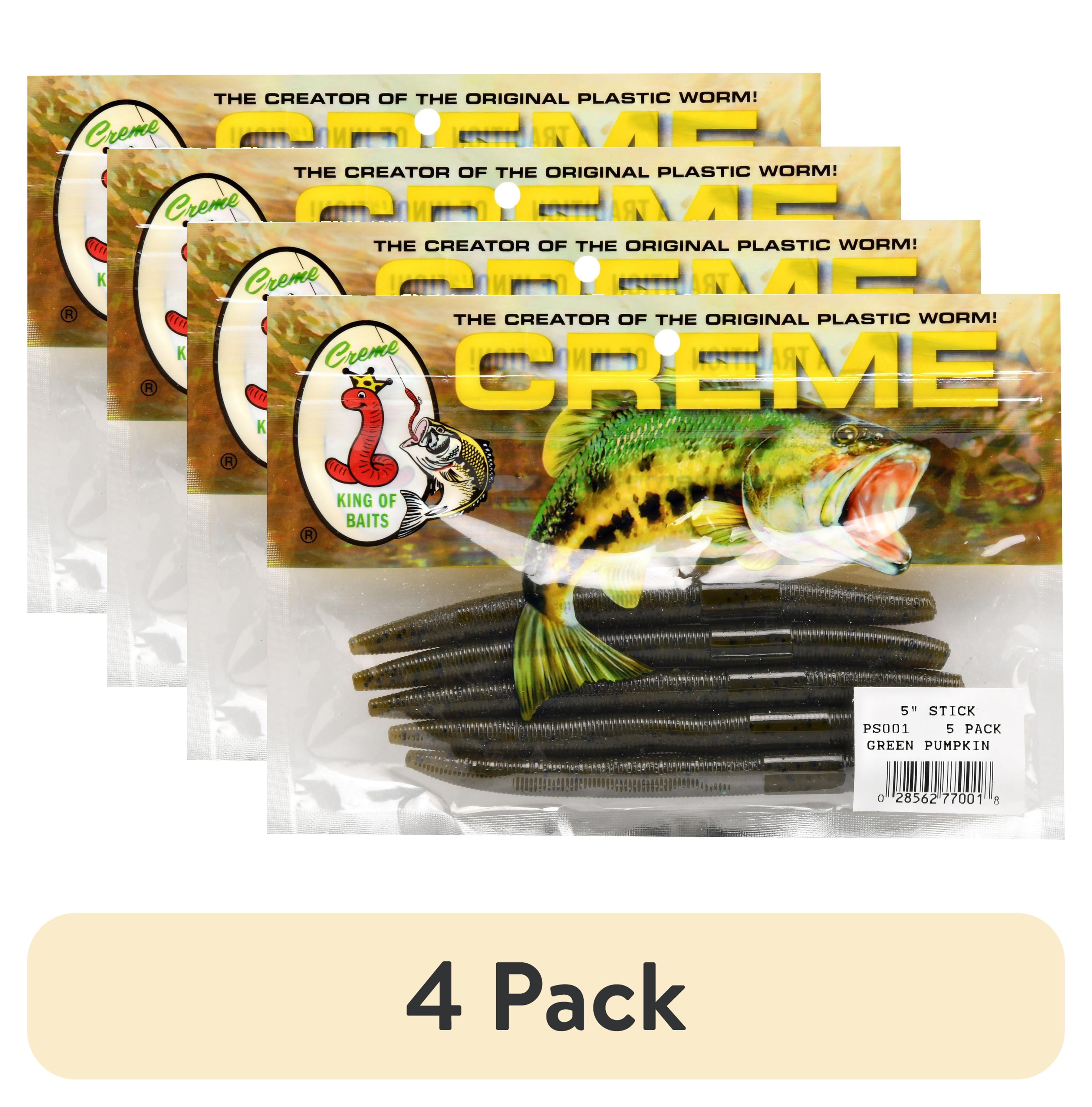 Creme Soft Bait Stick Lure - Green Pumpkin - Catch More Bass - Walmart.com