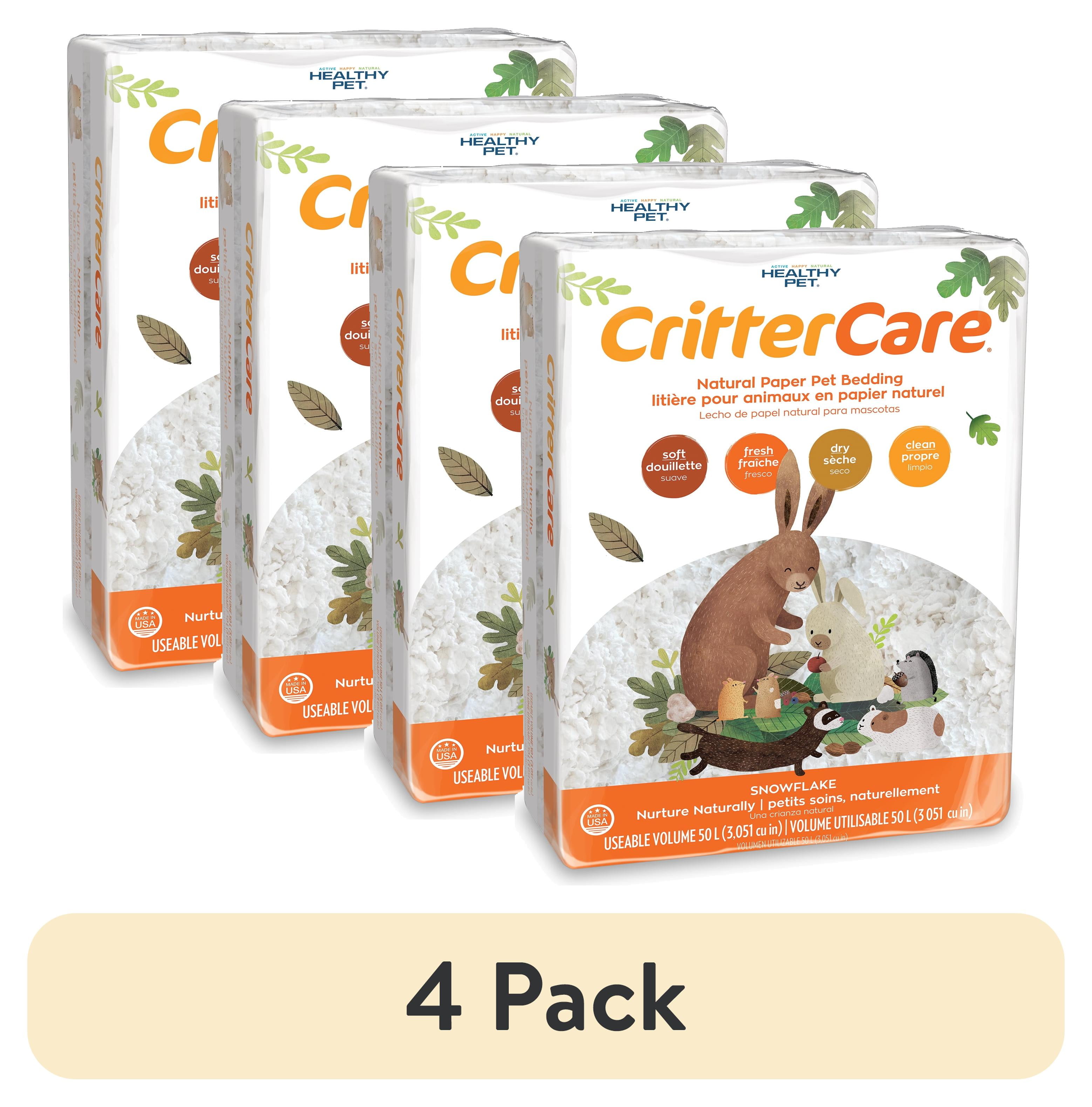 (4 pack) Crittercare Natural Paper Small Pet Bedding, 50 L - Walmart.com
