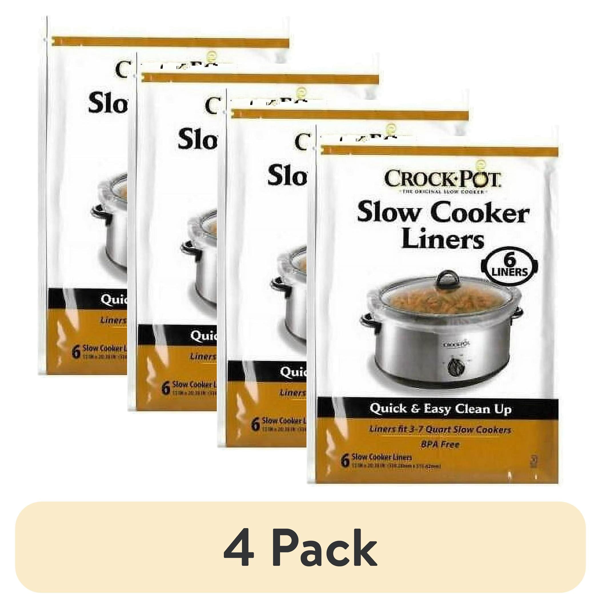 (4 pack) Crock-Pot 7 qt Clear Plastic Slow Cooker Liner-Crock Slow ...