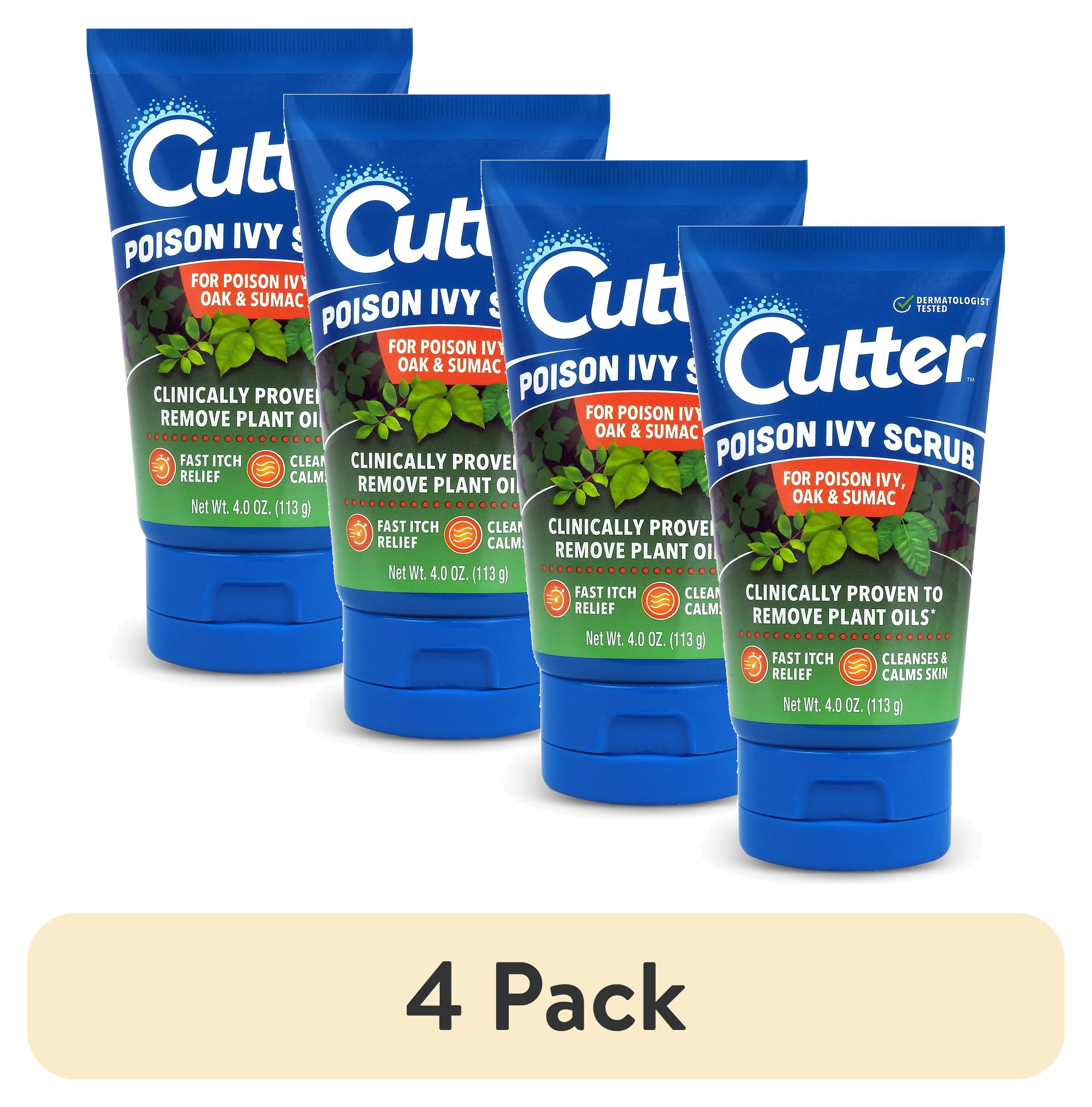 (4 pack) Cutter™ First Aid Poison Ivy Scrub for Itch Relief, 4oz ...