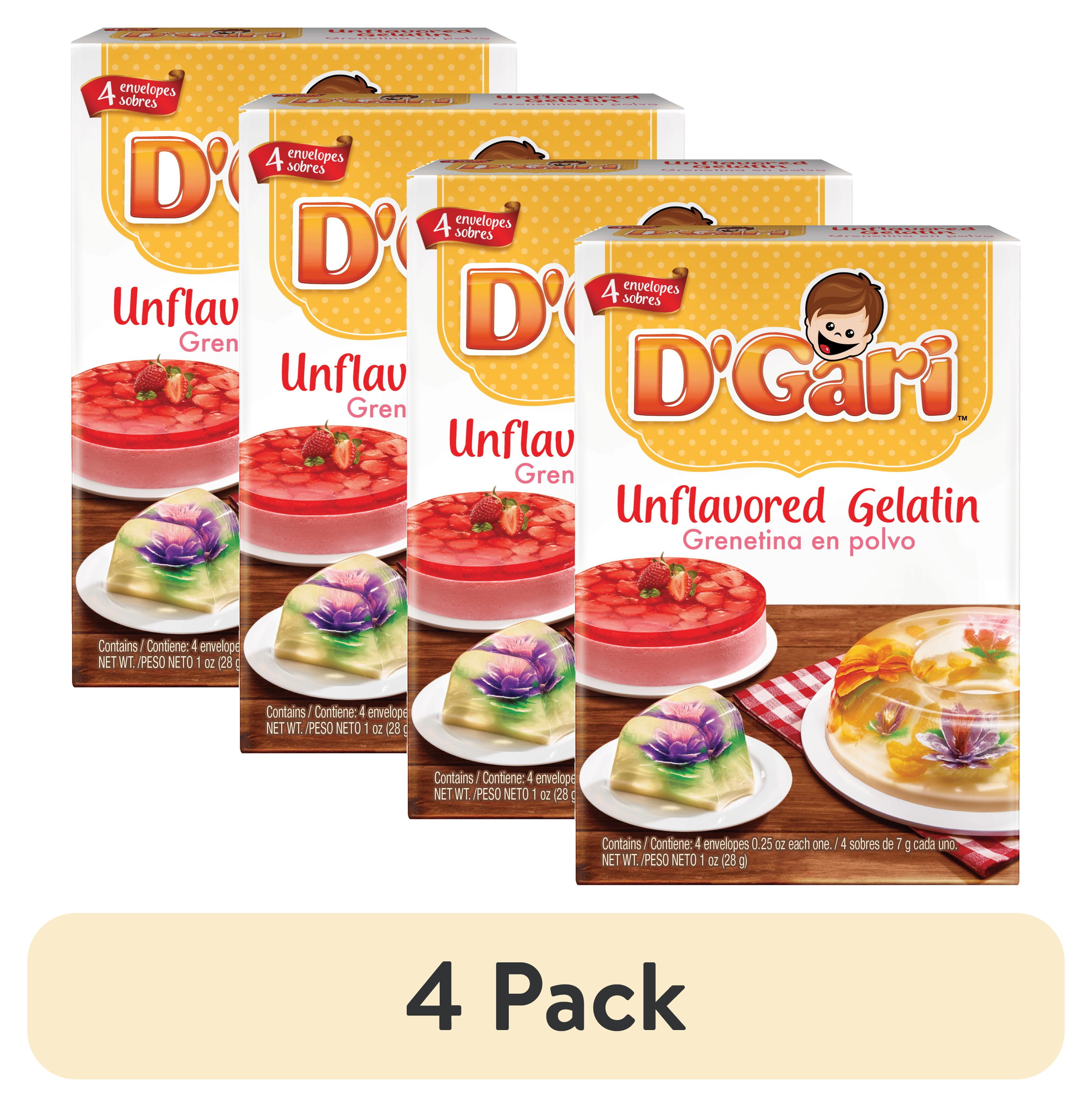 (4 pack) D'Gari Unflavored Gelatin, 0.25 oz Each one, 4 Pack - Walmart.com